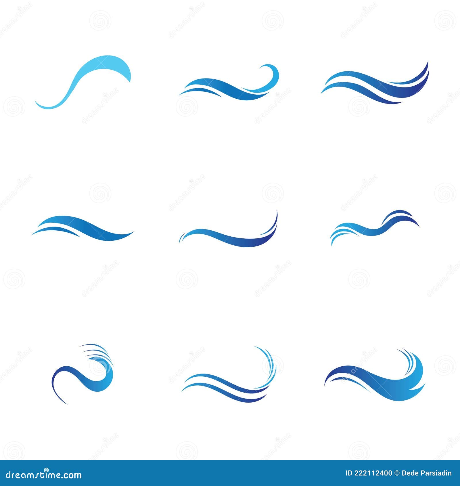 Water wave icon vector stock vector. Illustration of background - 222112400