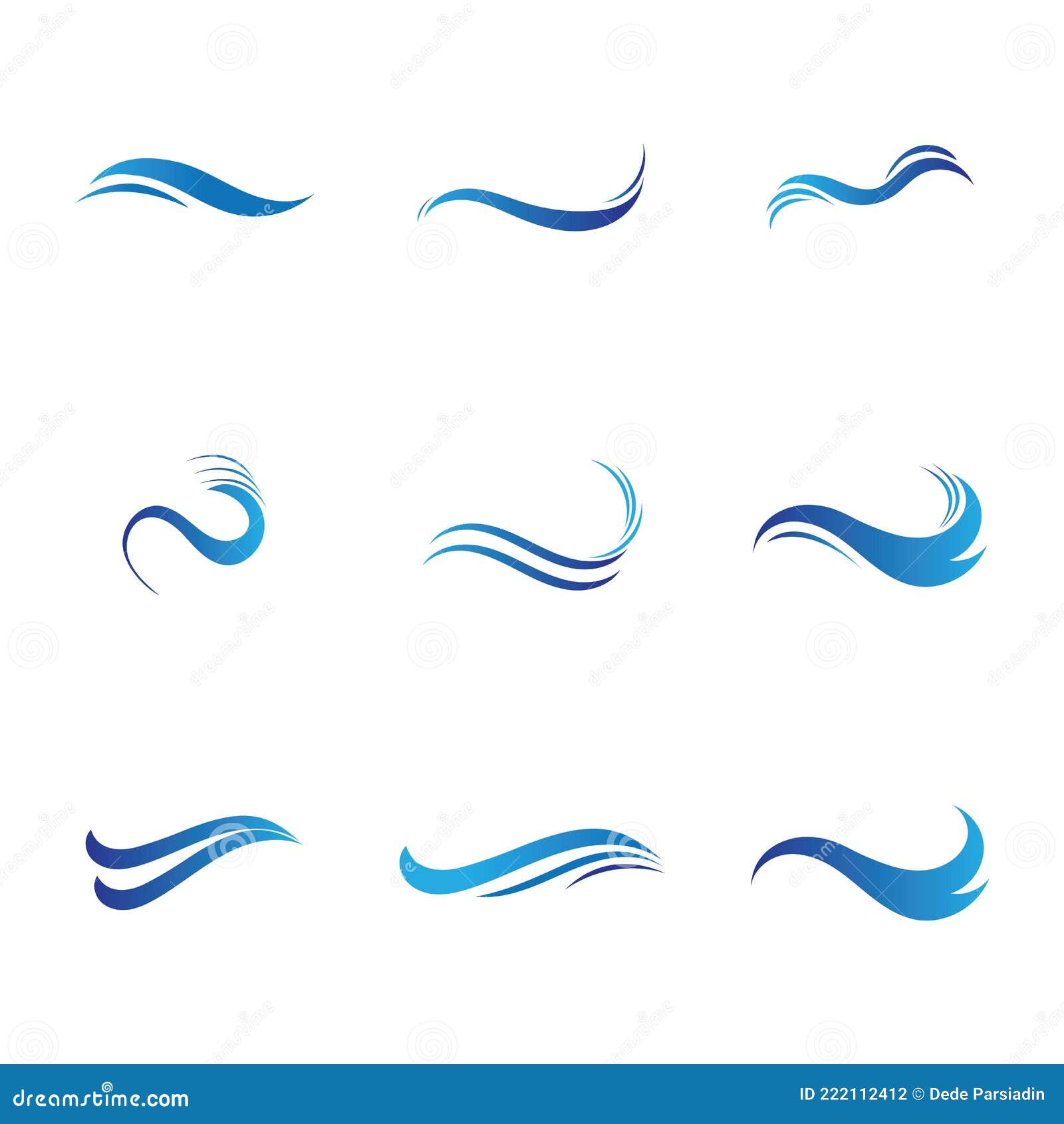 Water wave icon vector stock vector. Illustration of sunny - 222112412