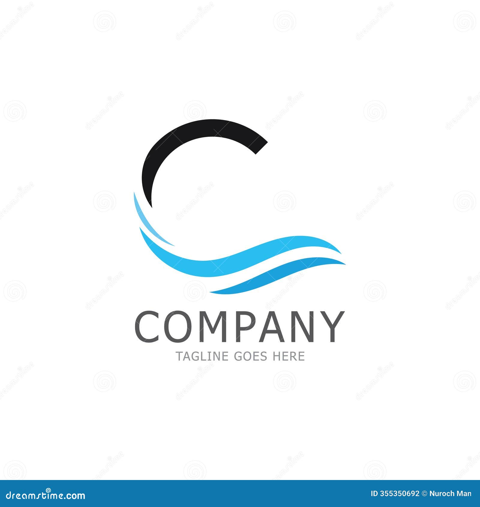 Water Wave Letter C Logo Vector Icon Stock Vector - Illustration of ...