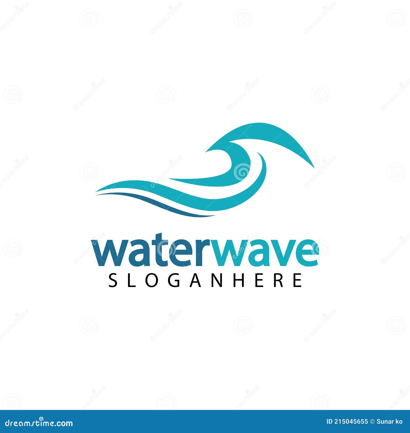 Water Wave Logo Design Template Stock Vector - Illustration of wave ...
