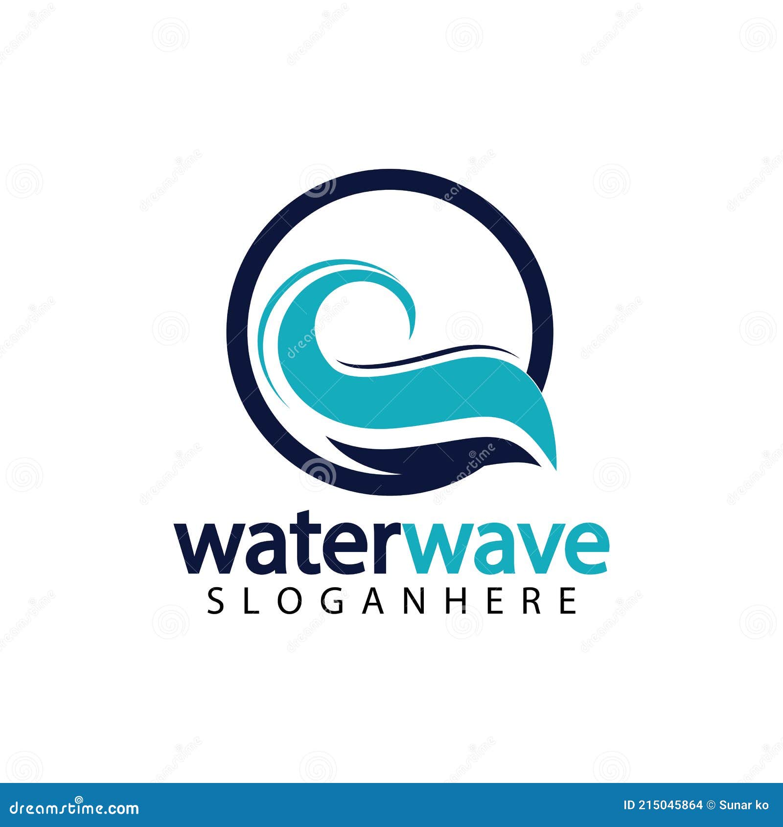 Water Wave Logo Design Template Stock Vector - Illustration of liquid ...
