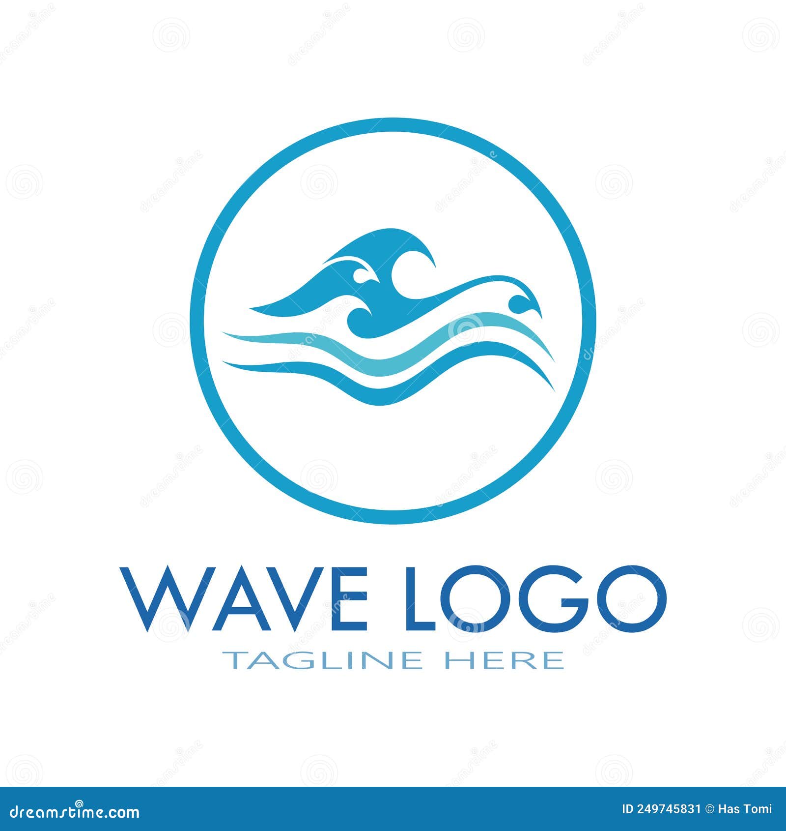 Water Wave Logo Design Template Stock Vector - Illustration of business ...