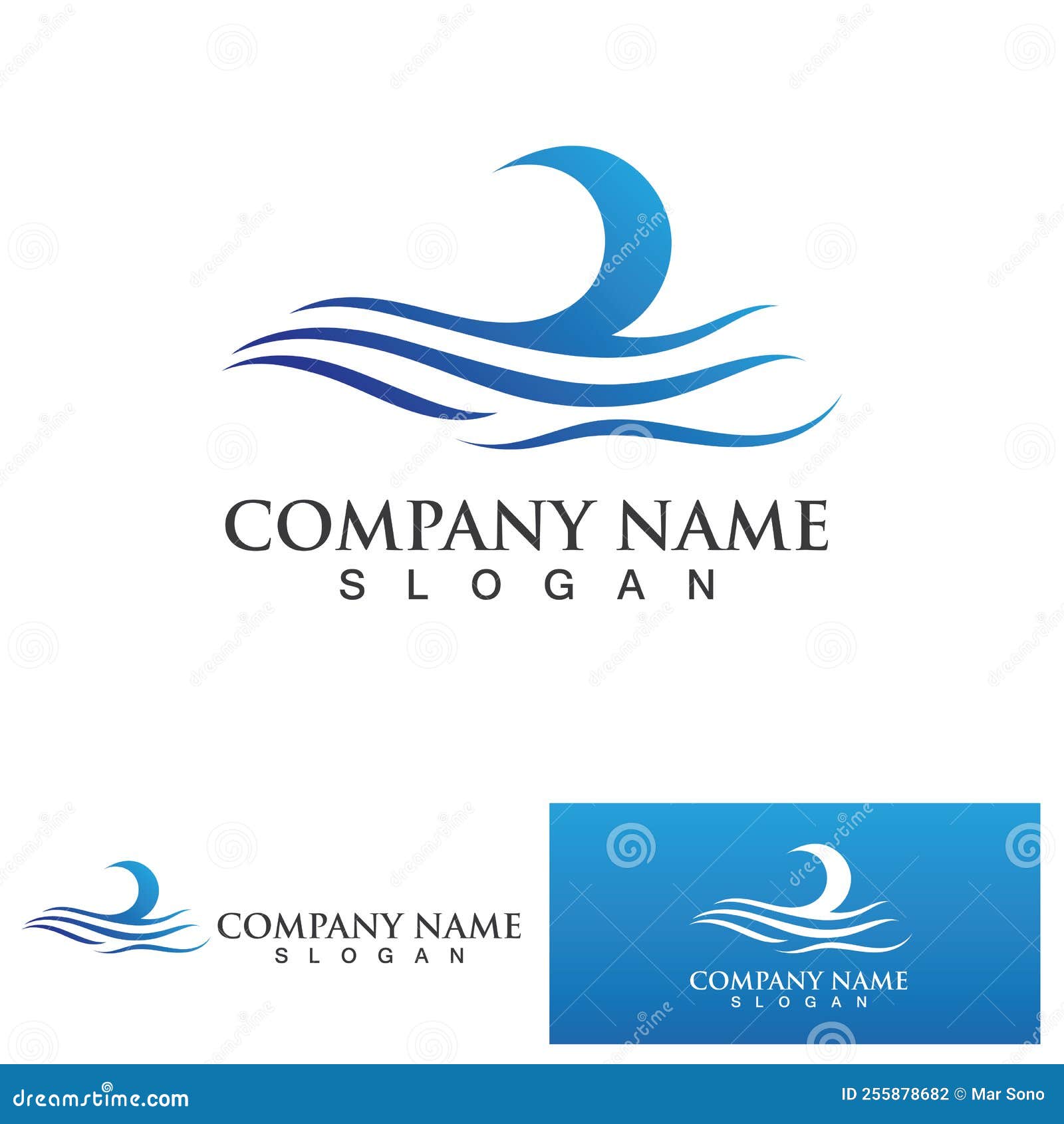 Water Wave Logo Design Template Stock Vector - Illustration of summer ...