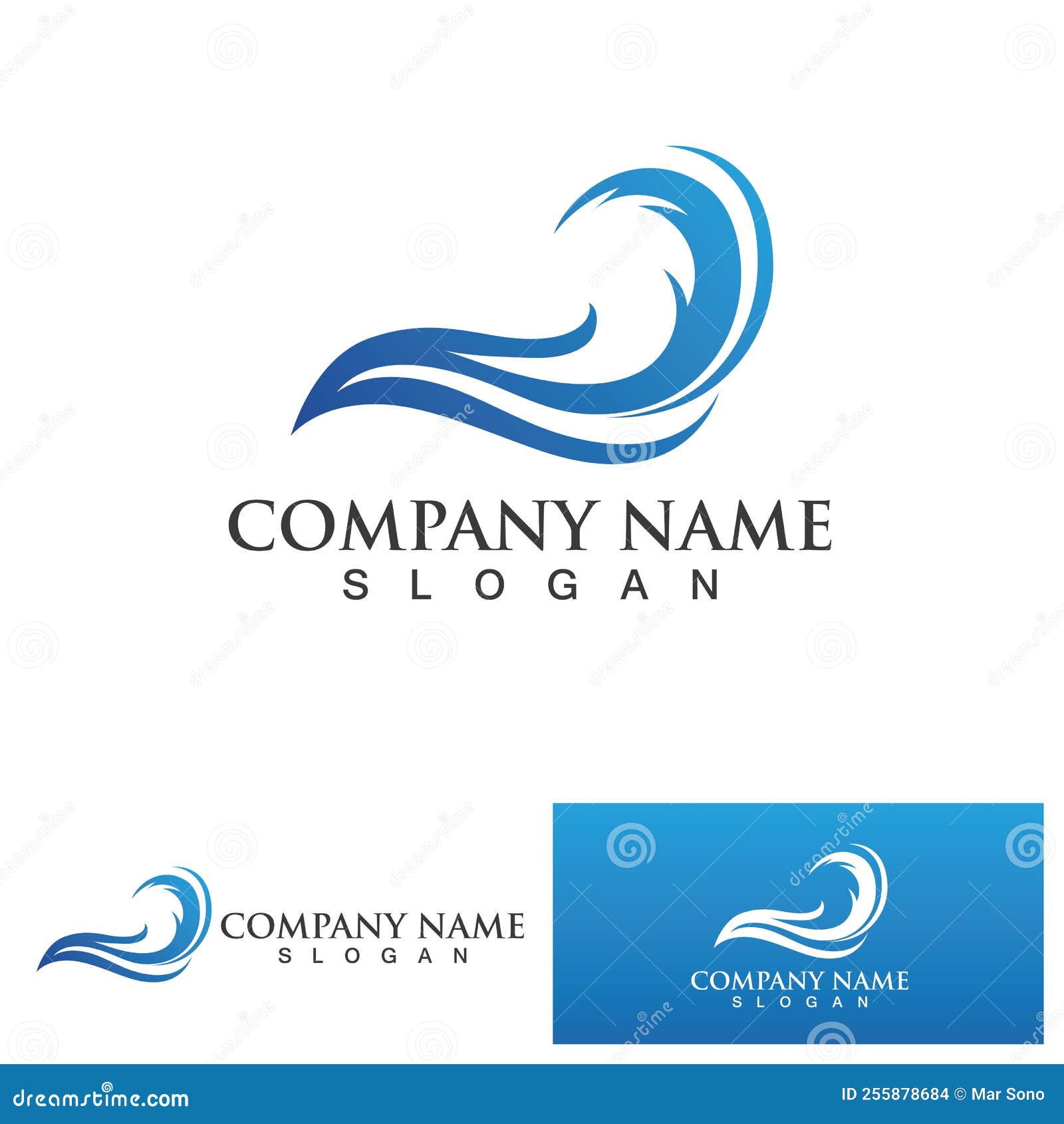 Water Wave Logo Design Template Stock Vector - Illustration of vector ...