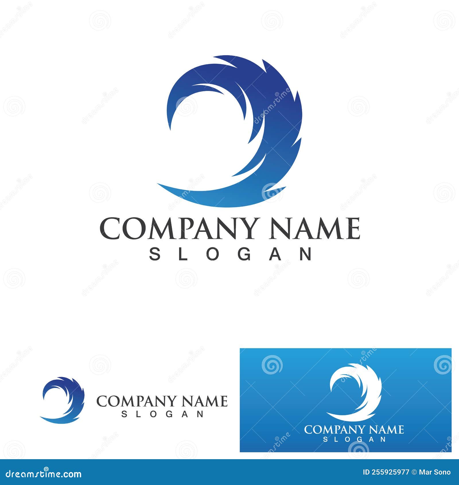 Water Wave Logo Design Template Stock Vector - Illustration of blue ...