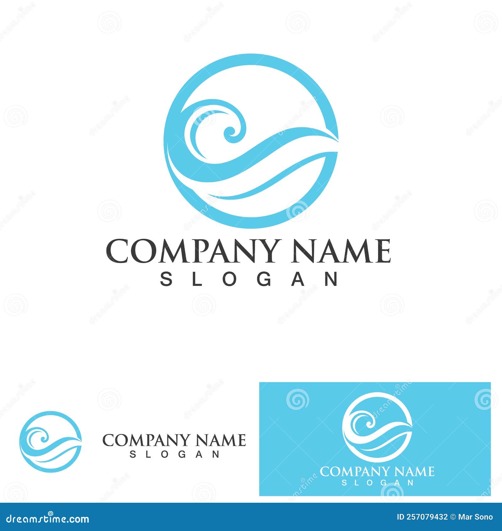 Water Wave Logo Design Template Stock Vector - Illustration of element ...