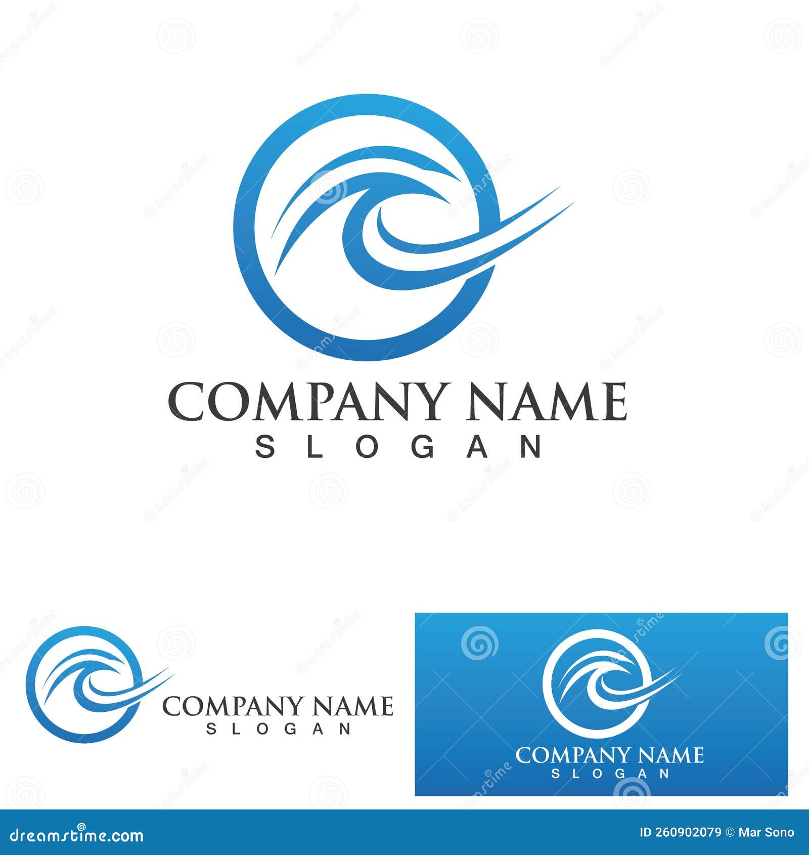 Water Wave Logo Design Template Stock Illustration - Illustration of ...