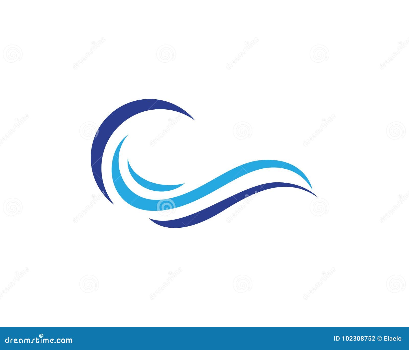 Water Wave Logo Template Vector Stock Vector - Illustration of logotype ...