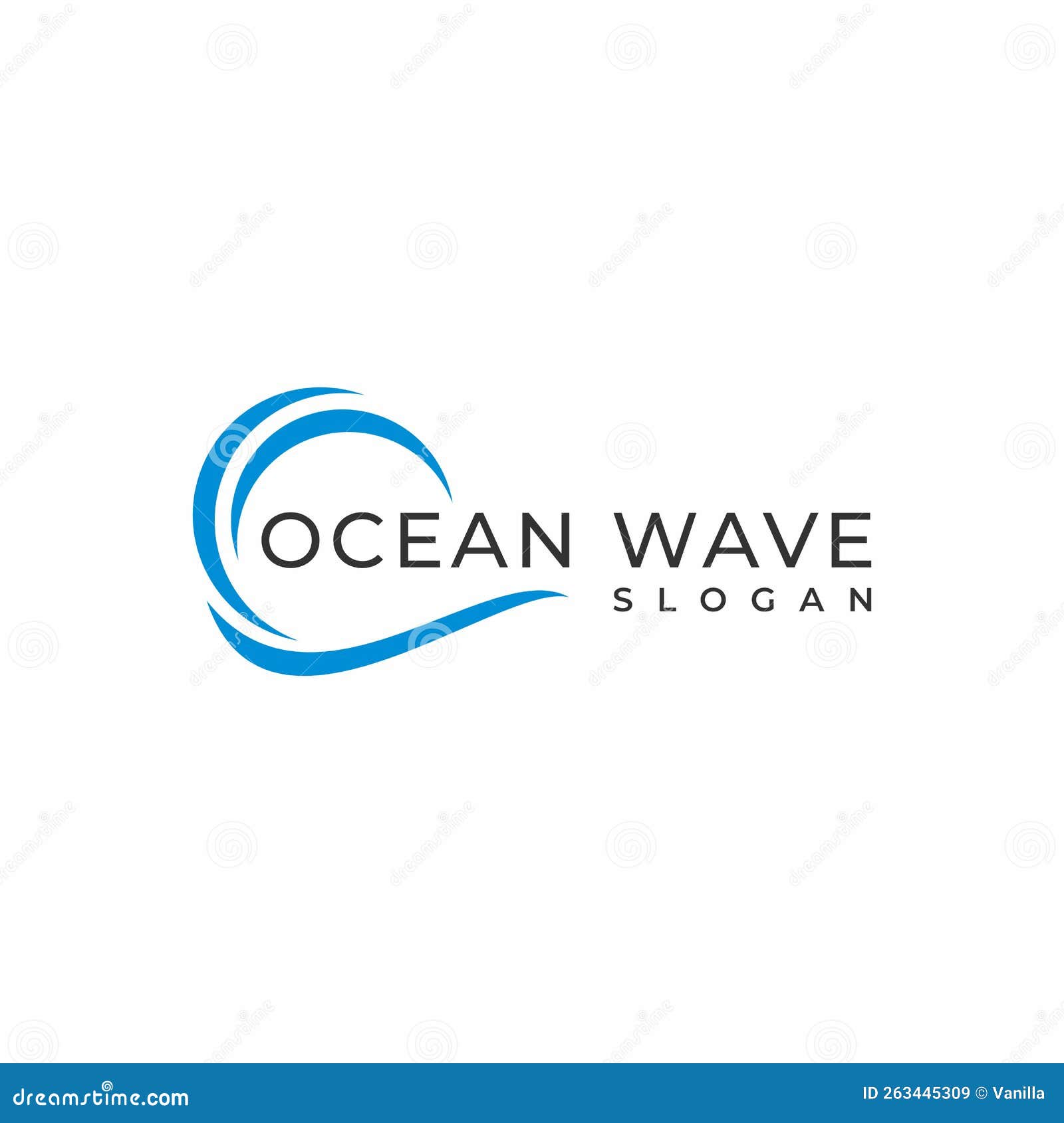 Water wave logo stock vector. Illustration of nature - 263445309
