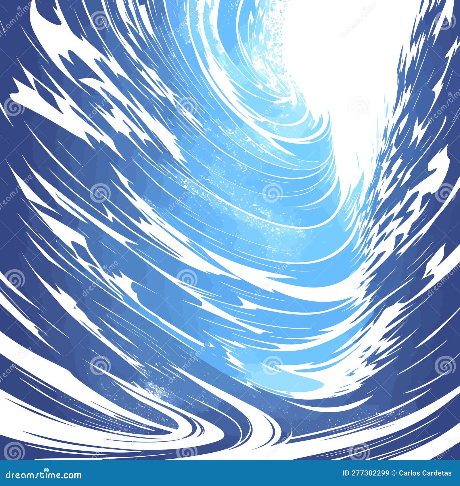 Water Wave Movement Blue White Stock Illustration - Illustration of ...