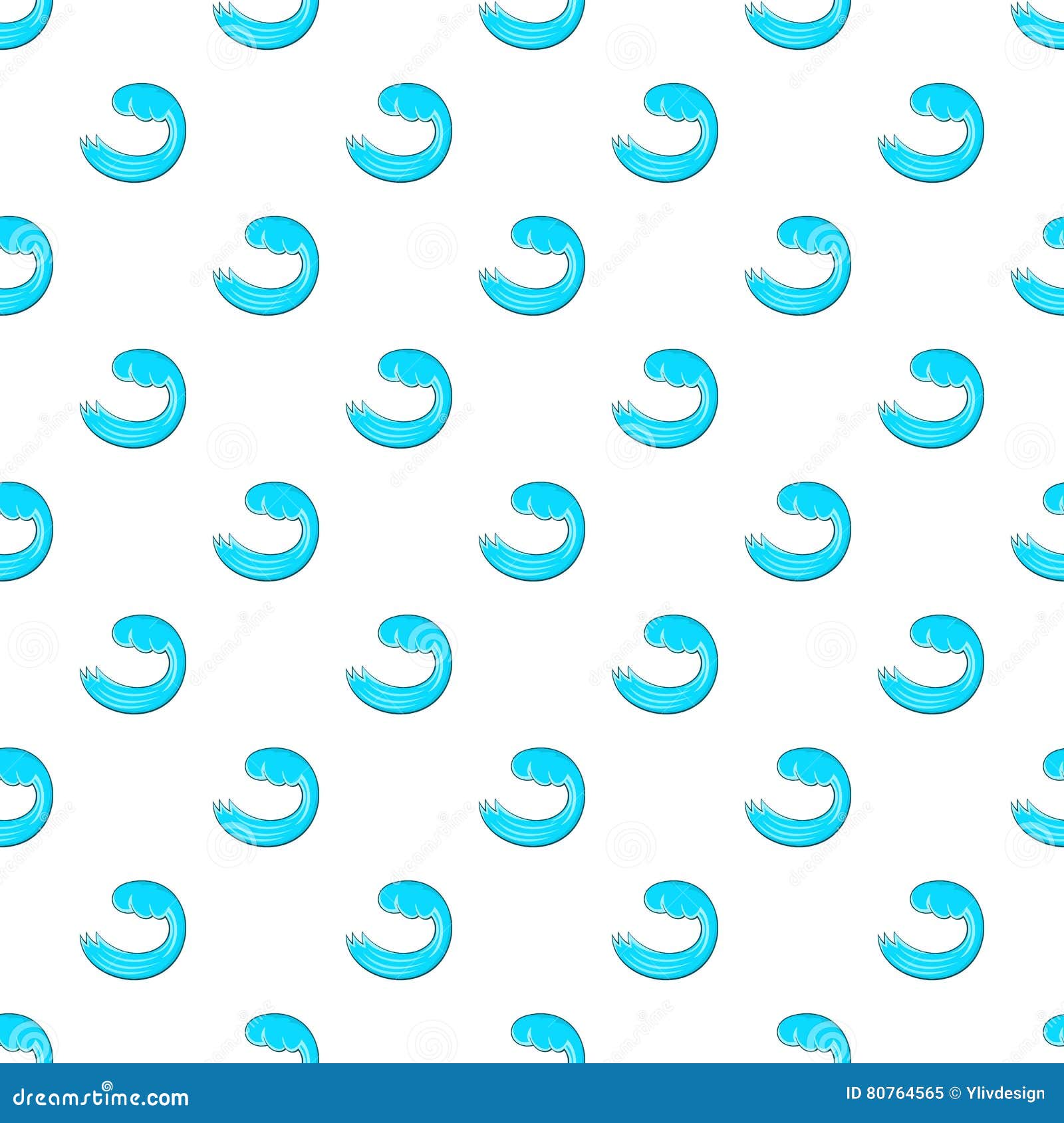 Water Wave Pattern, Cartoon Style Stock Vector - Illustration of marine ...