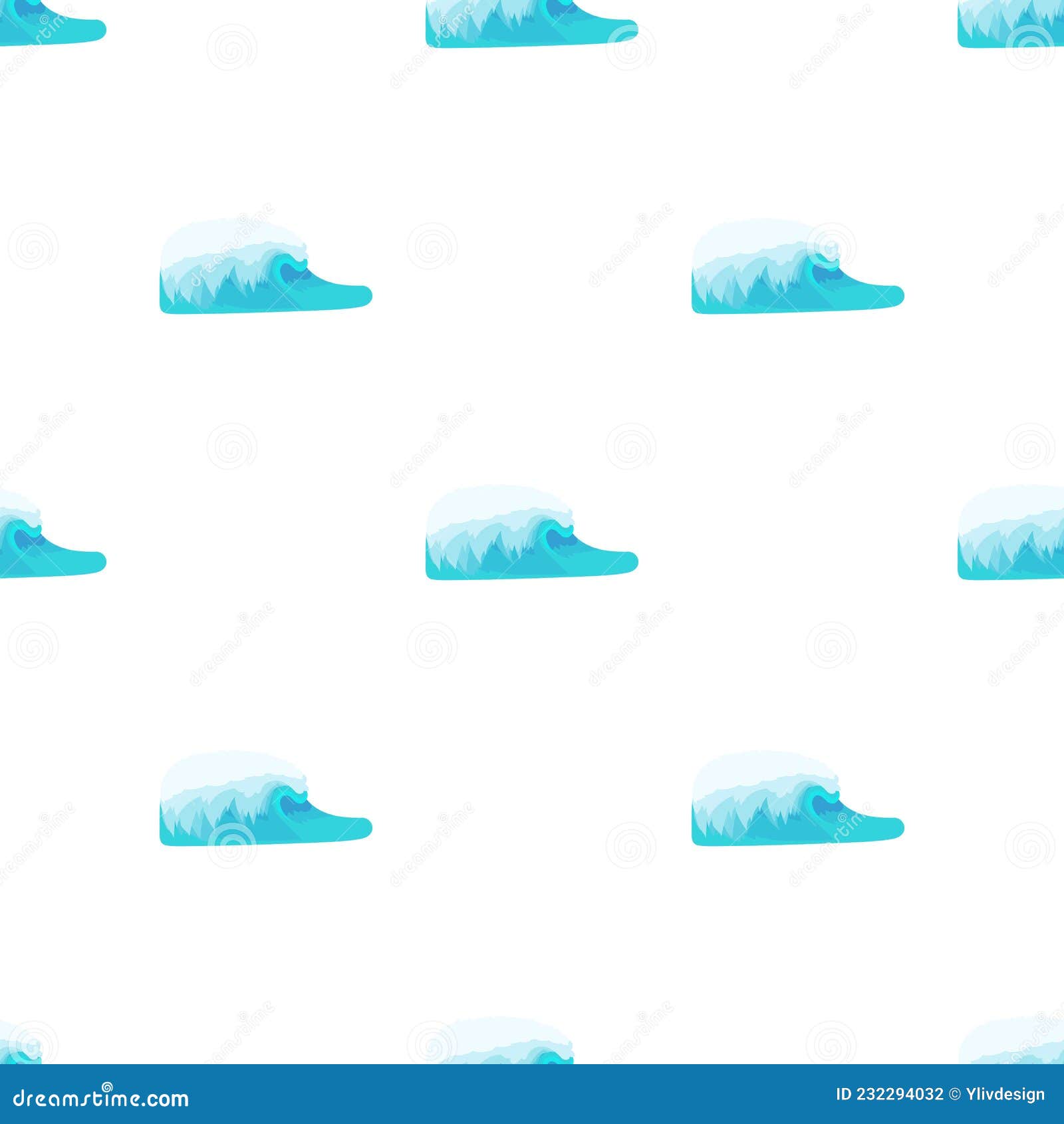 Water Wave Pattern Seamless Vector Stock Vector - Illustration of ...