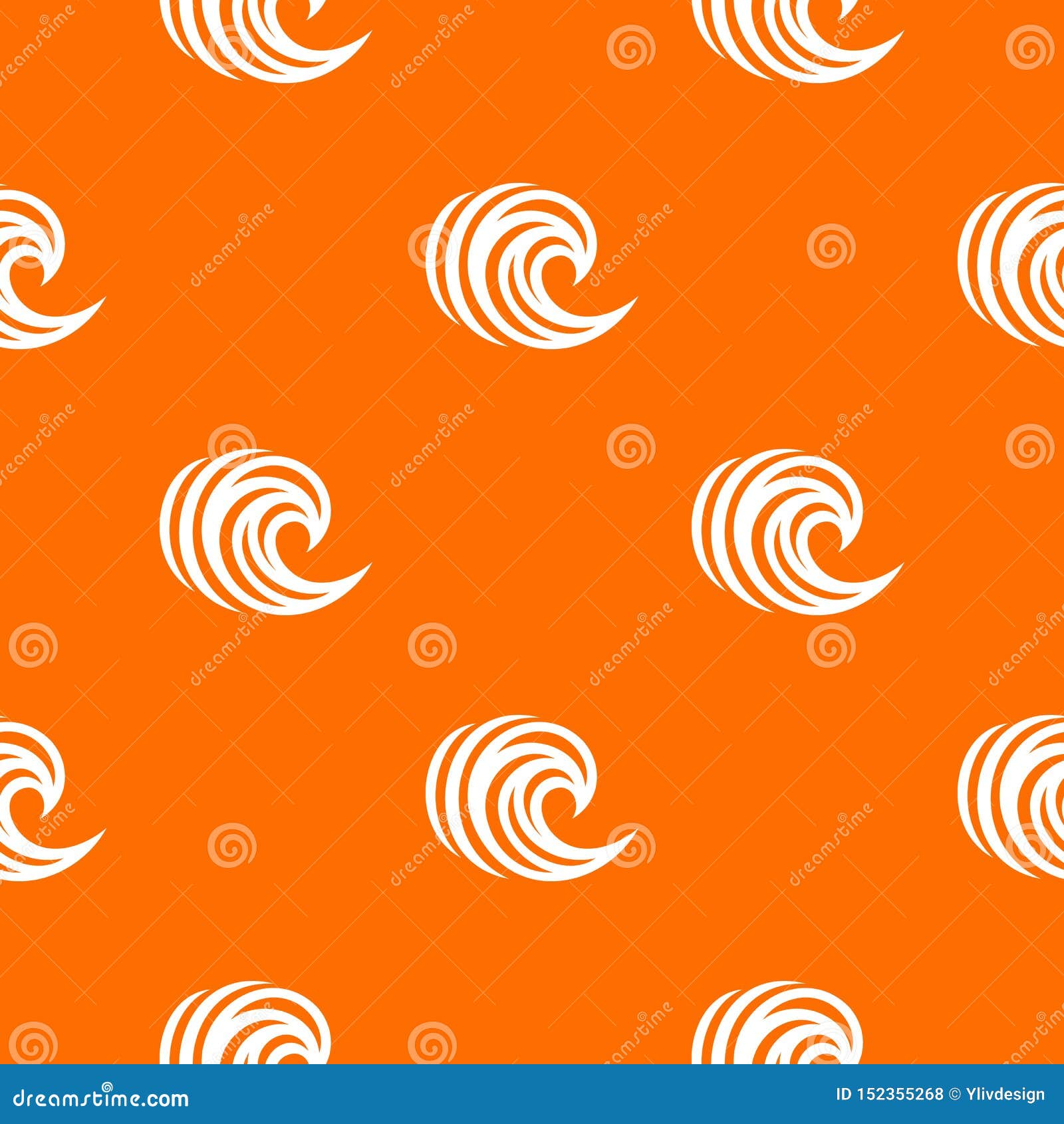 Water Wave Pattern Vector Orange Stock Vector - Illustration of life ...