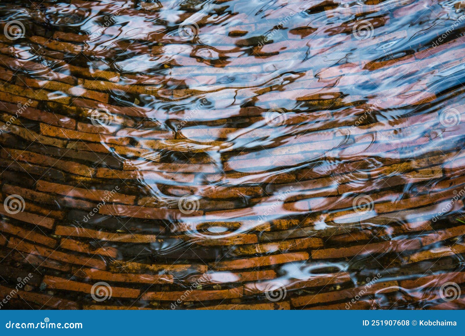 Water wave in pond stock photo. Image of background - 251907608