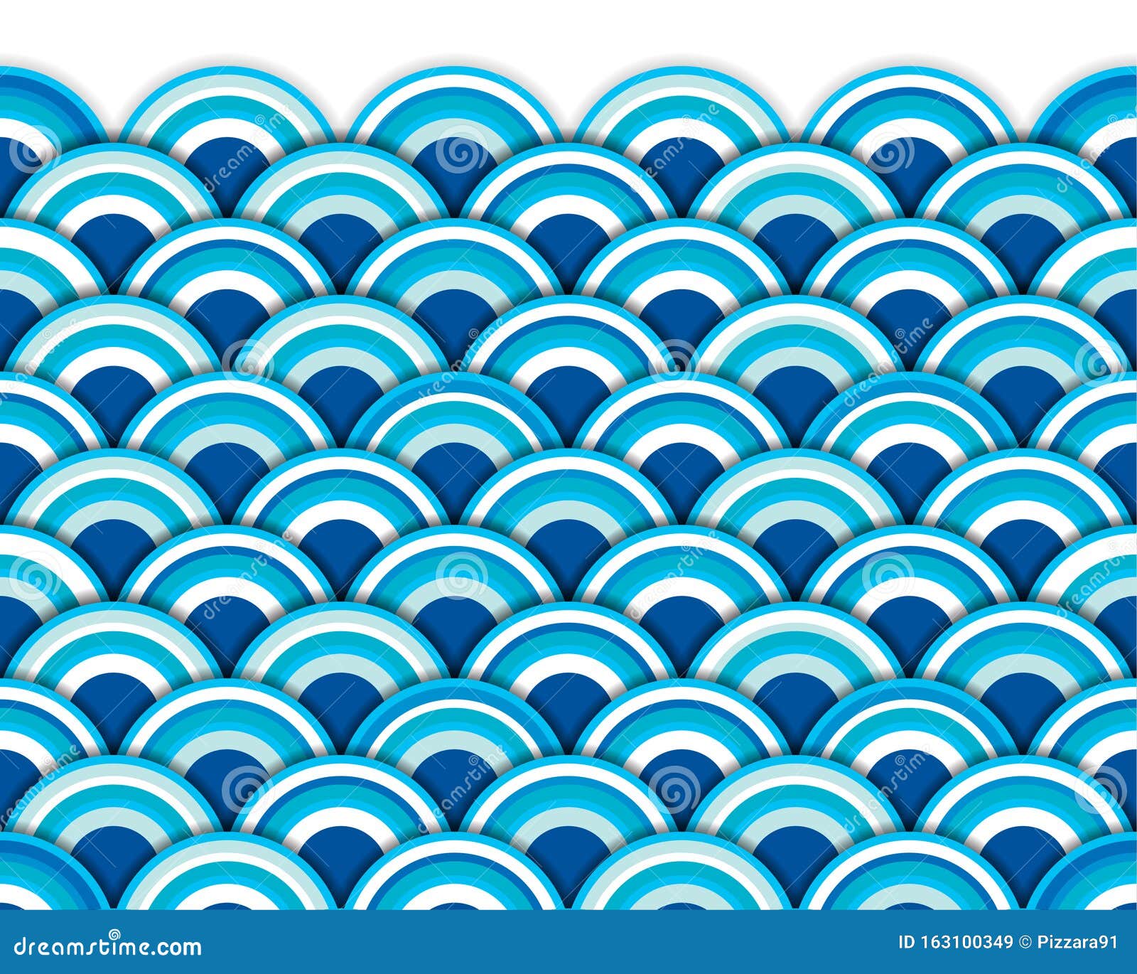 Water Wave Seamless Pattern Stock Vector - Illustration of graphic ...
