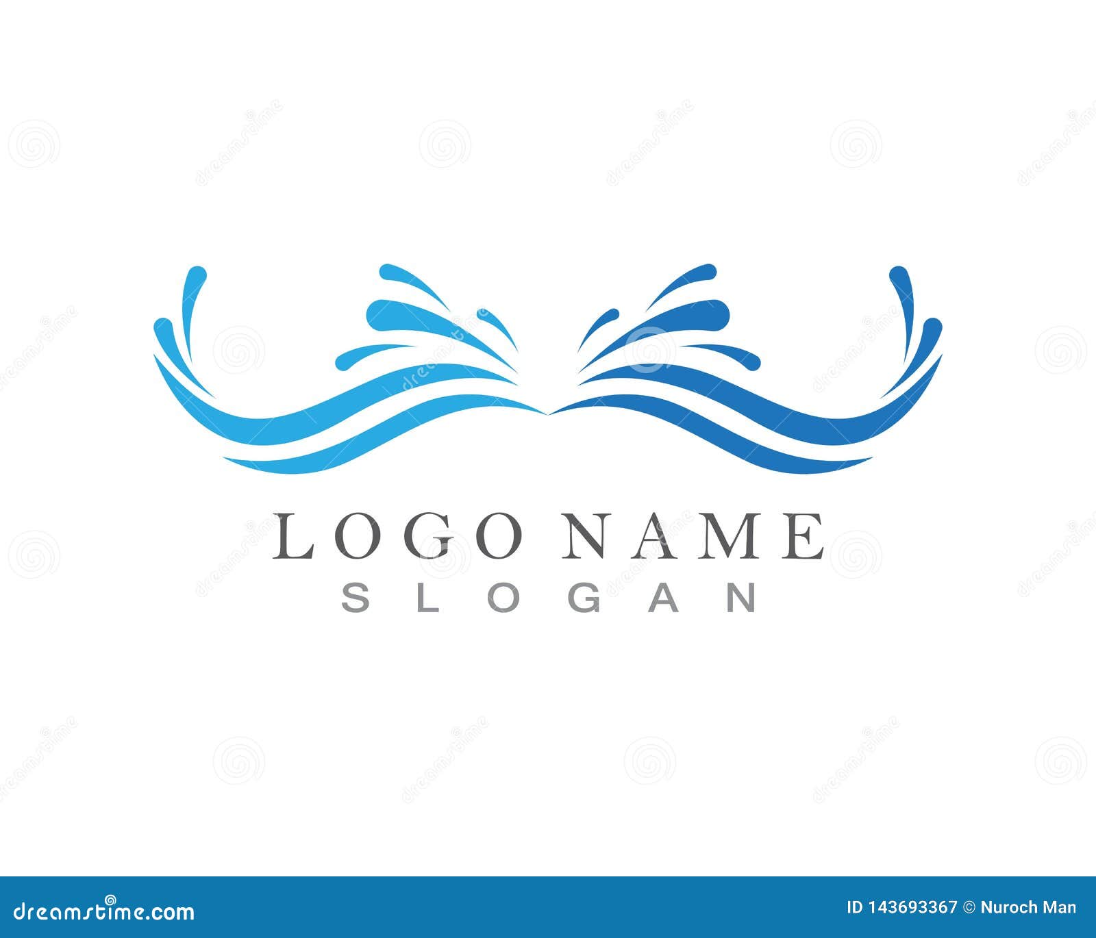 Water Wave Spalsh Logo Template Stock Vector - Illustration of letter ...
