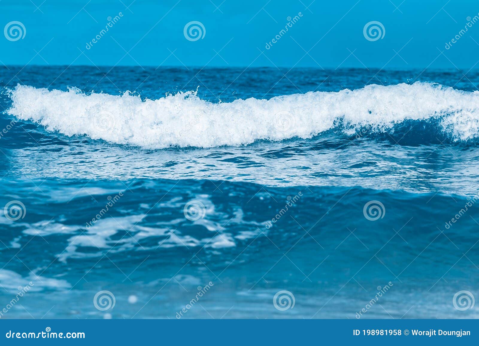 Water Wave Splash on Blue Sea Background Stock Photo - Image of ...