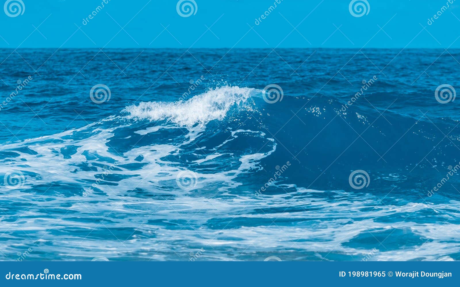 Water Wave Splash on Blue Sea Background Stock Image - Image of drip ...