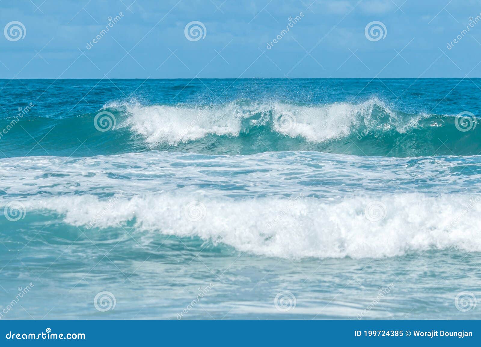 Water Wave Splash on Blue Sea Background Stock Image - Image of ...