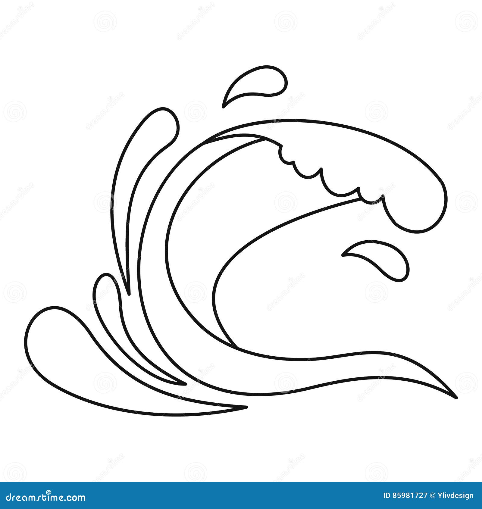 Printable Ocean Wave Template