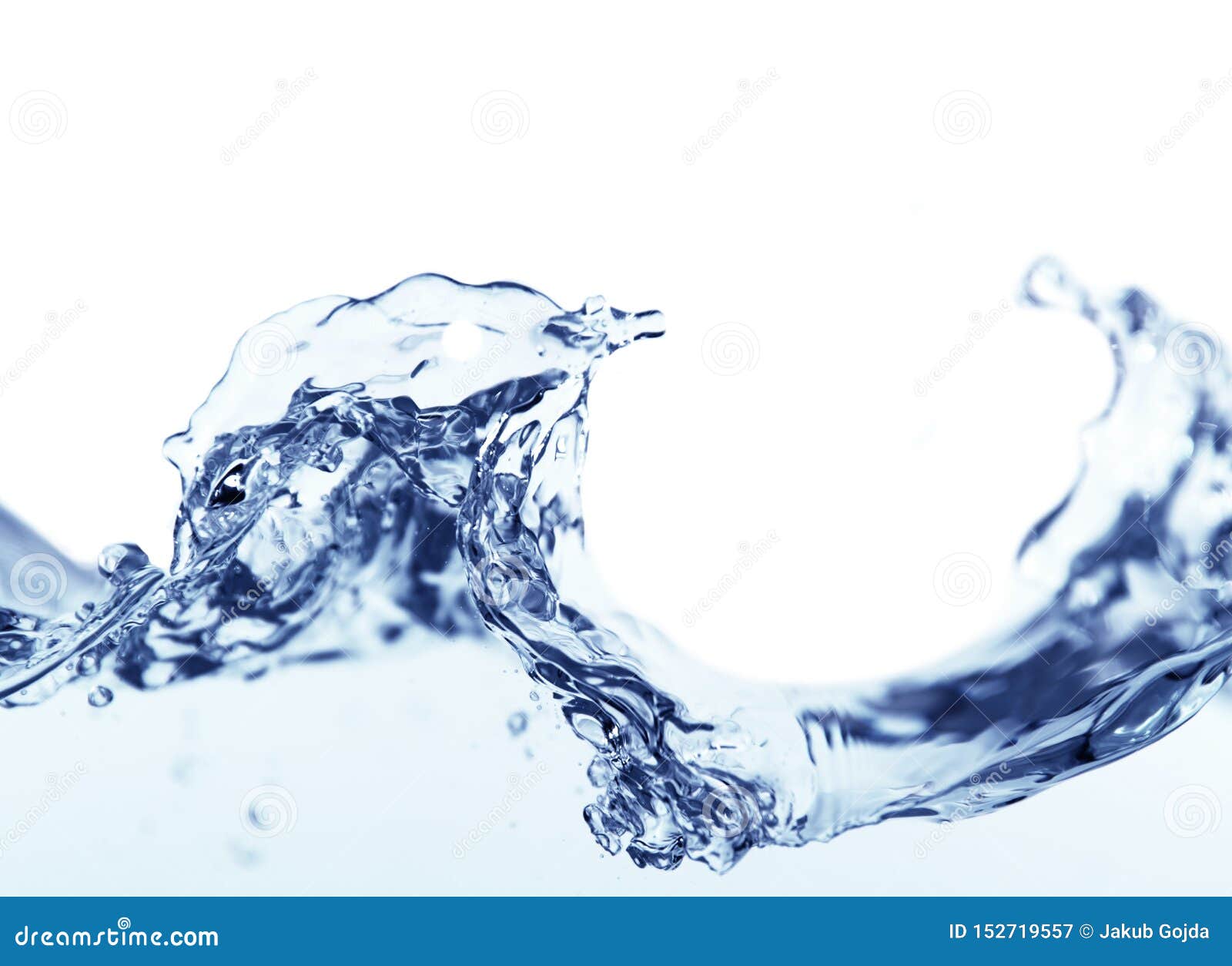 Water Wave Splash Isolated on White Background Stock Image - Image of ...