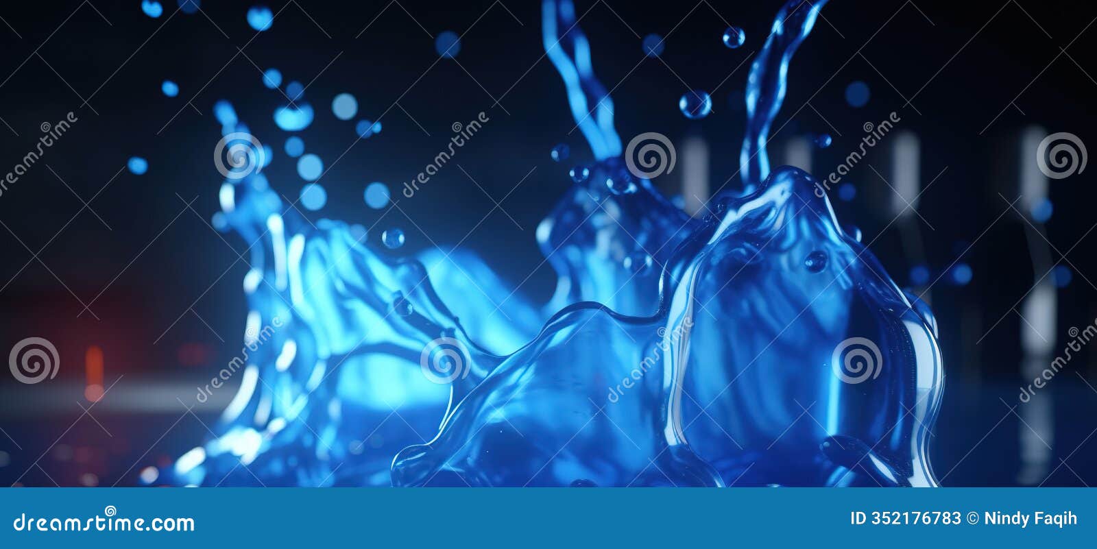 Blue Water Splash Waves Liquid Background Stock Illustration ...
