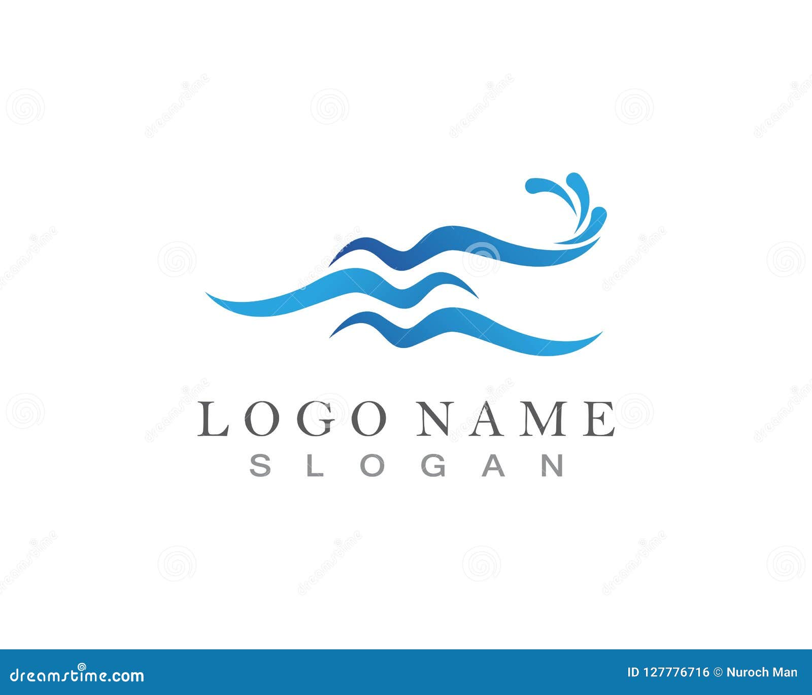 Water Wave Splash Logo Design Vector Stock Vector - Illustration of ...