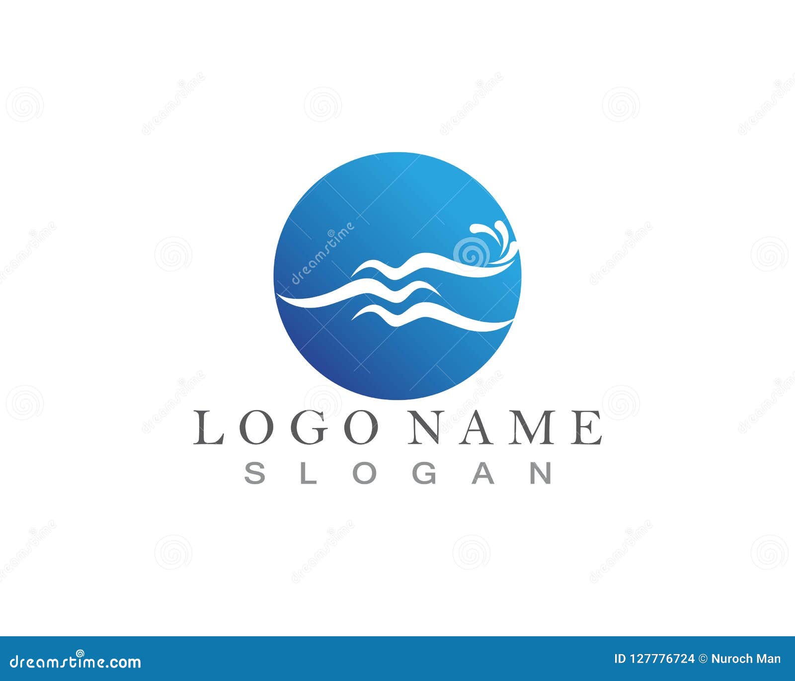 Water Wave Splash Logo Design Vector Stock Vector - Illustration of ...