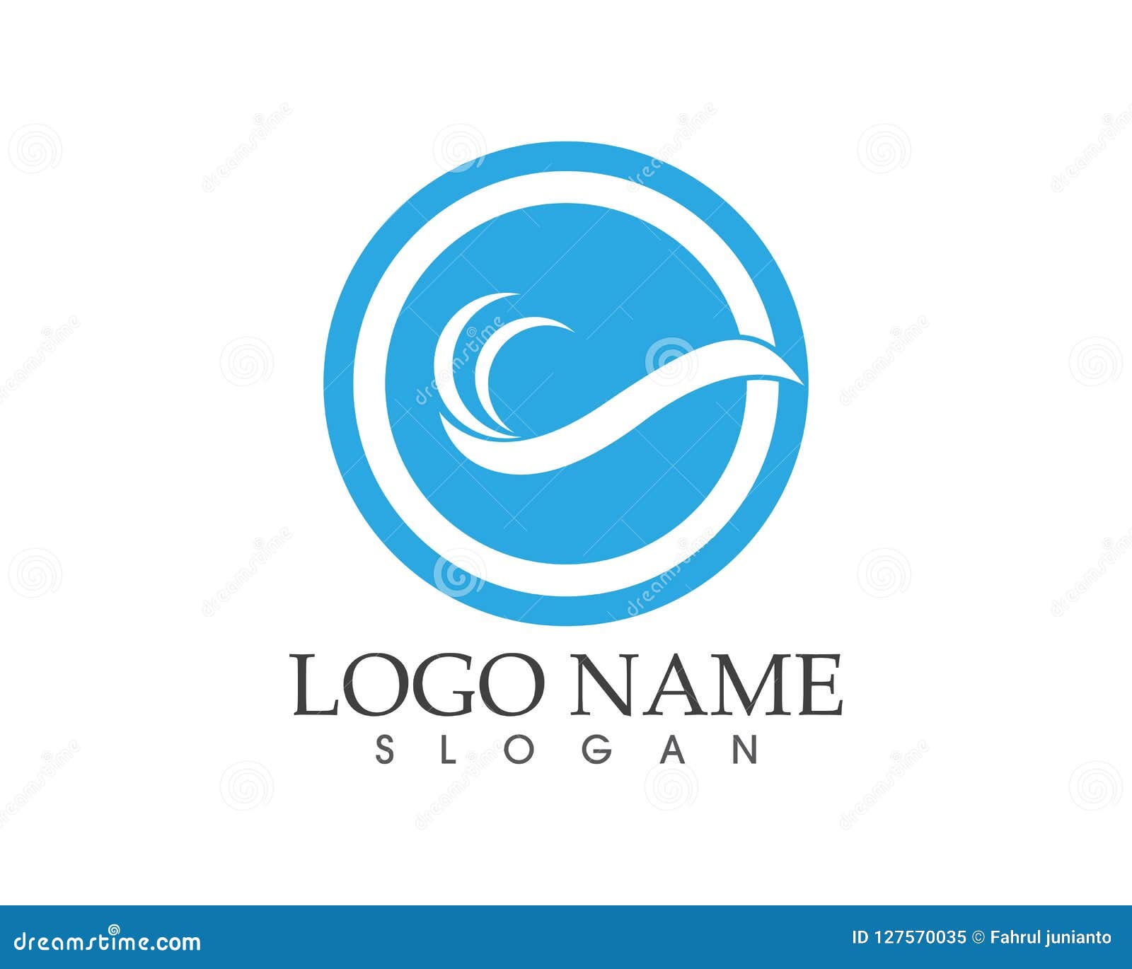 Water Wave Splash Logo Vector Template Stock Vector - Illustration of ...