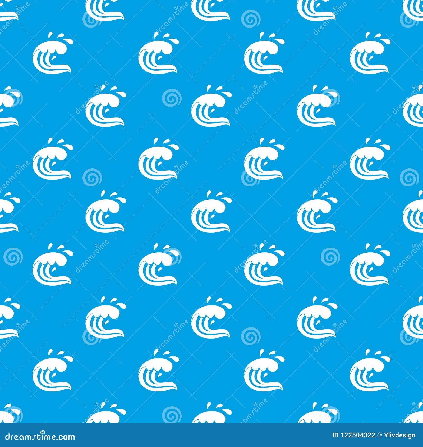 Water Wave Splash Pattern Seamless Blue Stock Vector - Illustration of ...