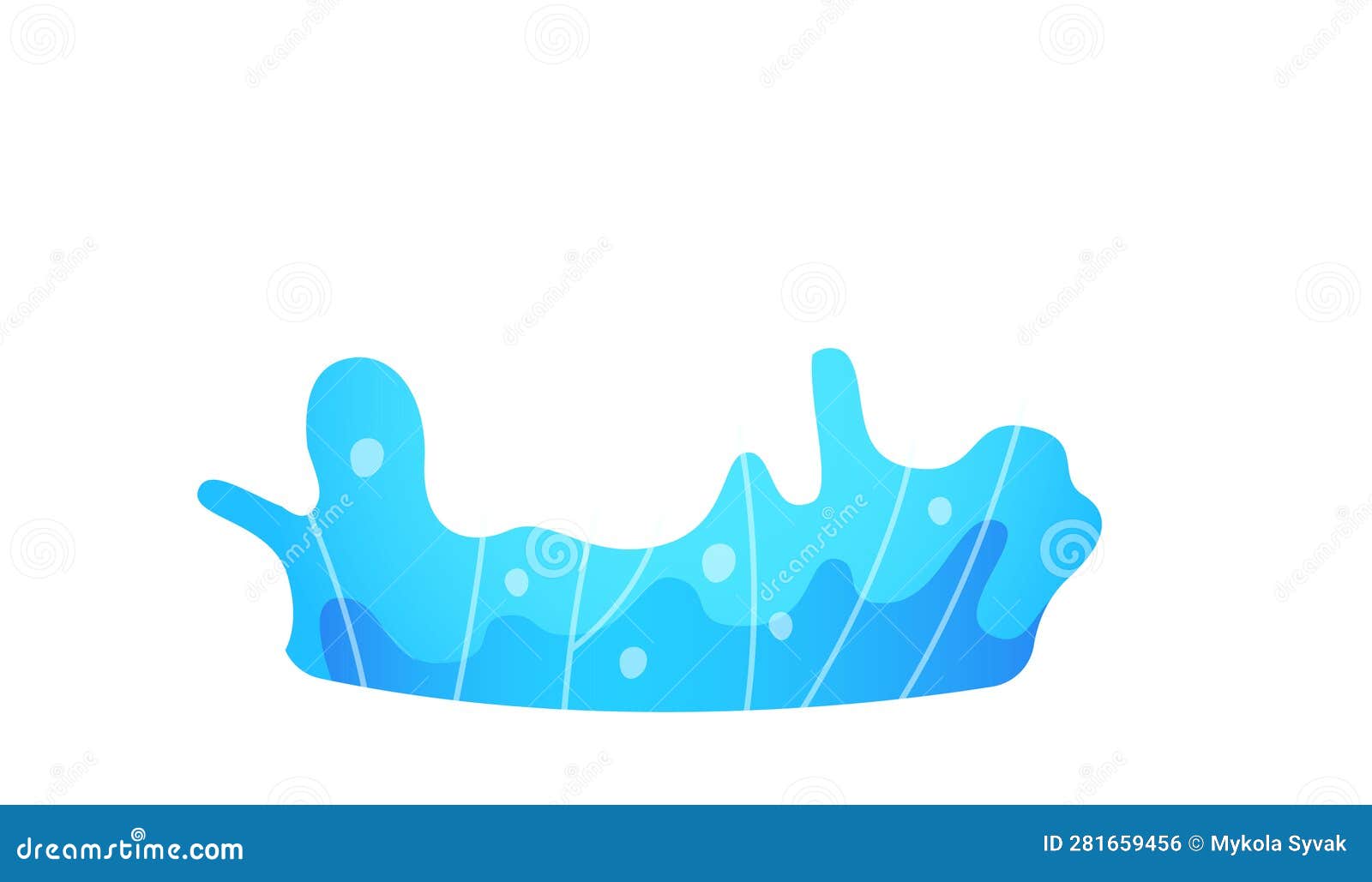 Water Wave Splash stock vector. Illustration of ripple - 281659456