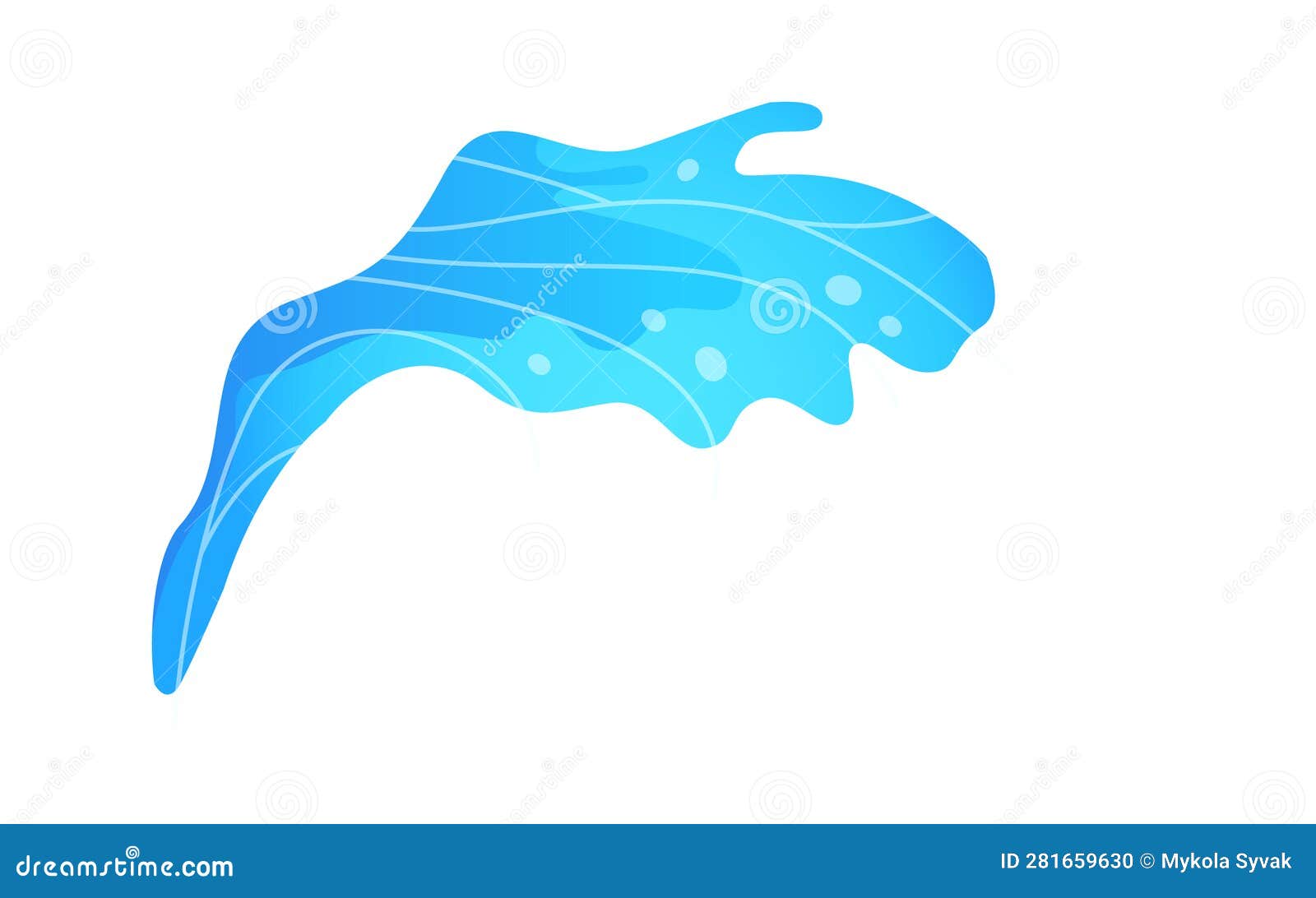 Water Wave Splash stock vector. Illustration of flow - 281659630