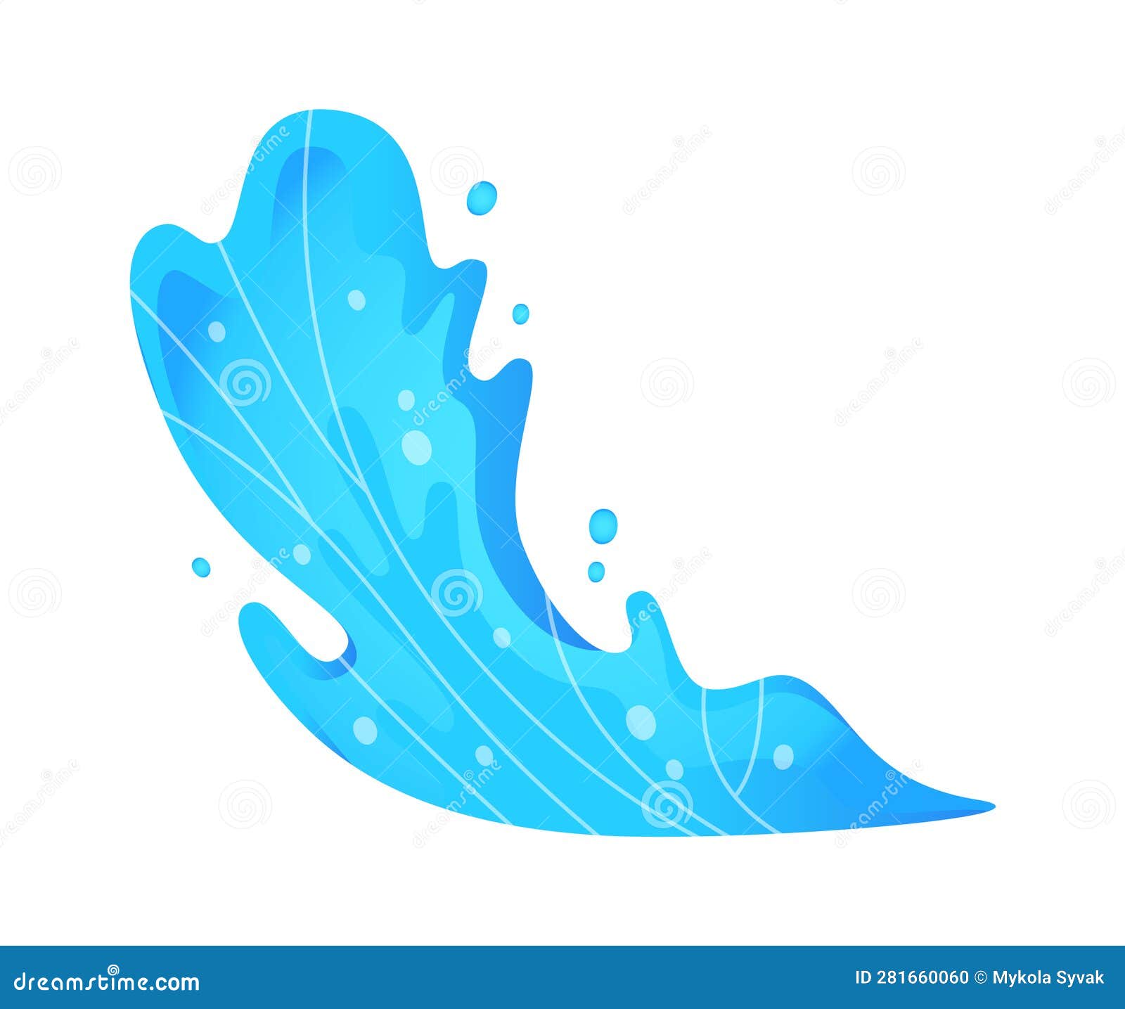 Water Wave Splash stock vector. Illustration of flow - 281660060