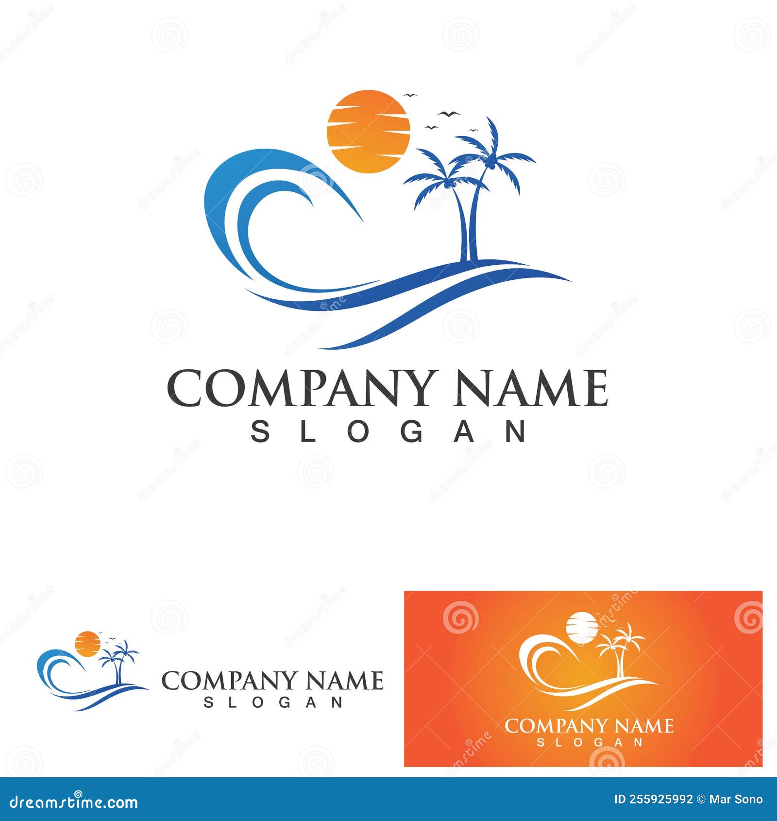 Water Wave and Sun Logo Template Icon Vector Illustration Design. Wave ...