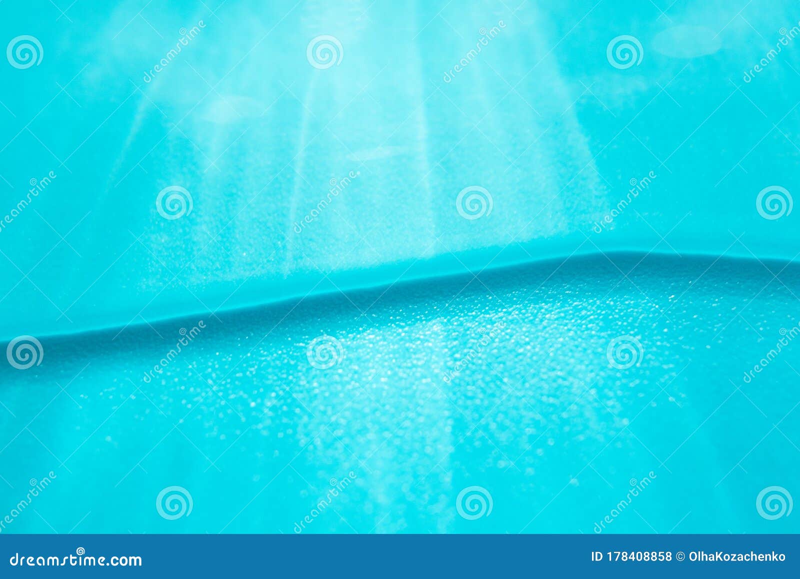 Water Wave and Sun Rays Blur Abstract Summer Background, Close-up. Blue ...