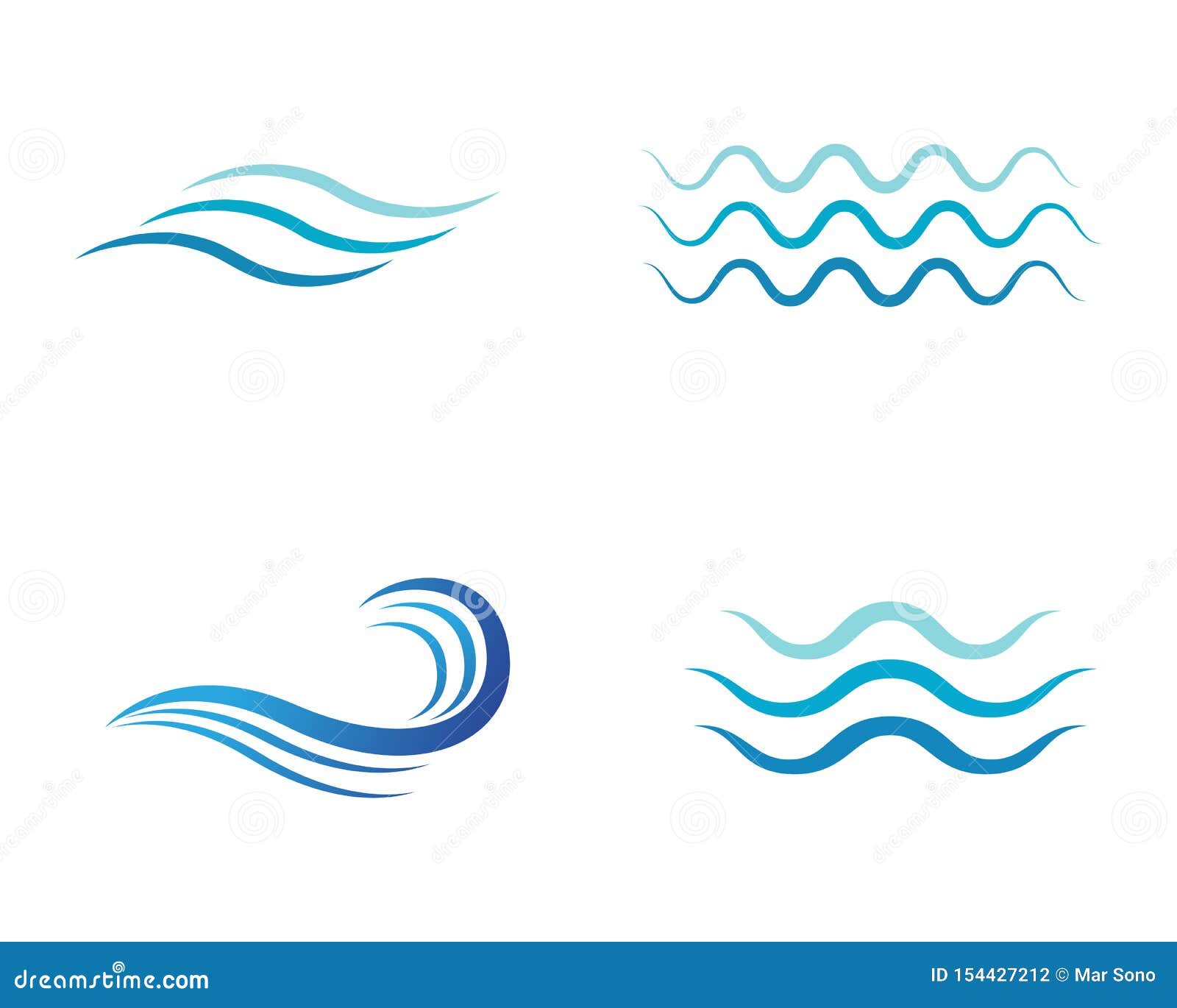 Water Wave Symbol and Icon Logo Template Stock Illustration ...