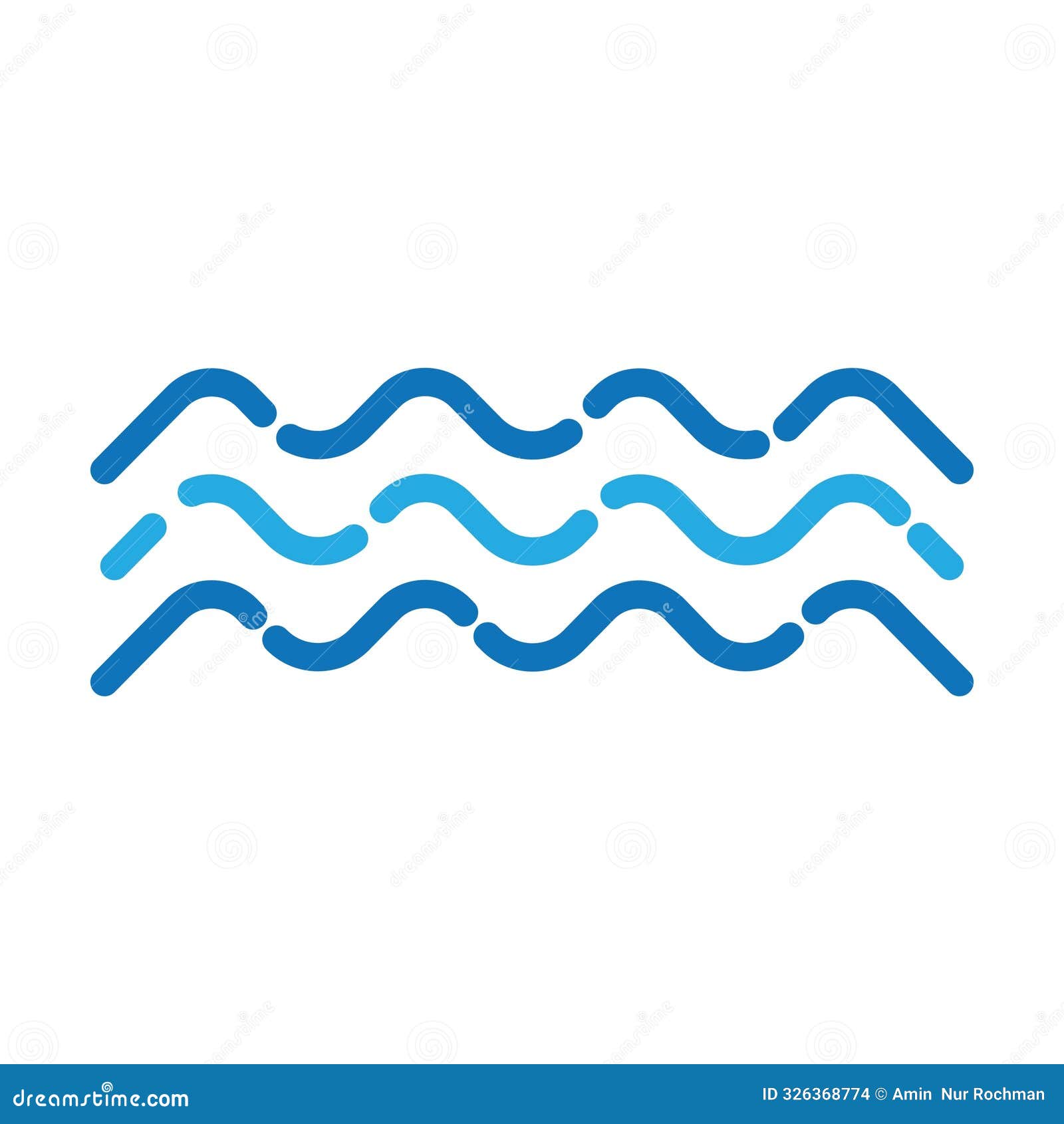 Water Wave Symbol and Icon Logo Template Vector Stock Illustration ...
