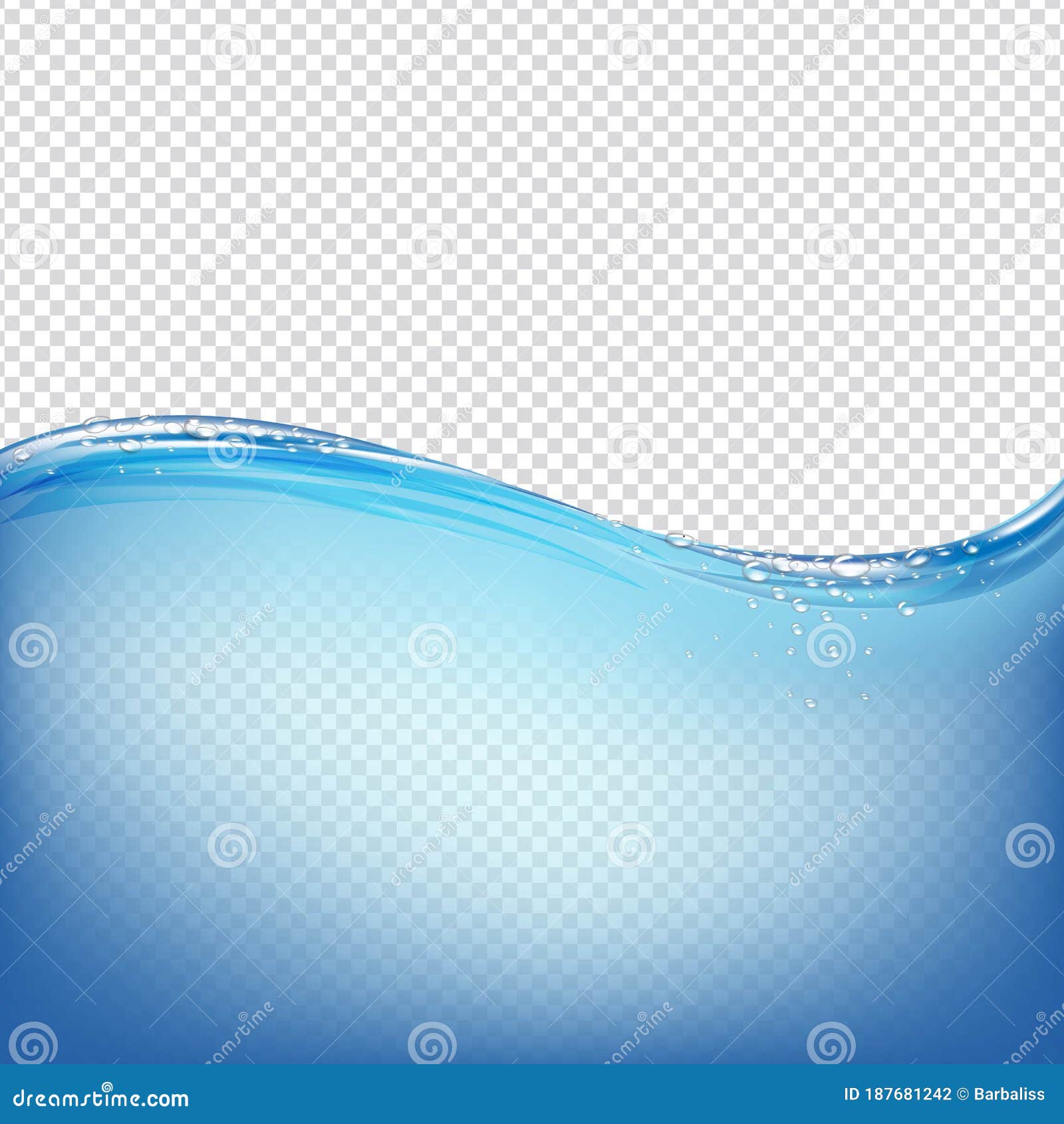 Water Wave with Transparent Background Stock Vector - Illustration of ...