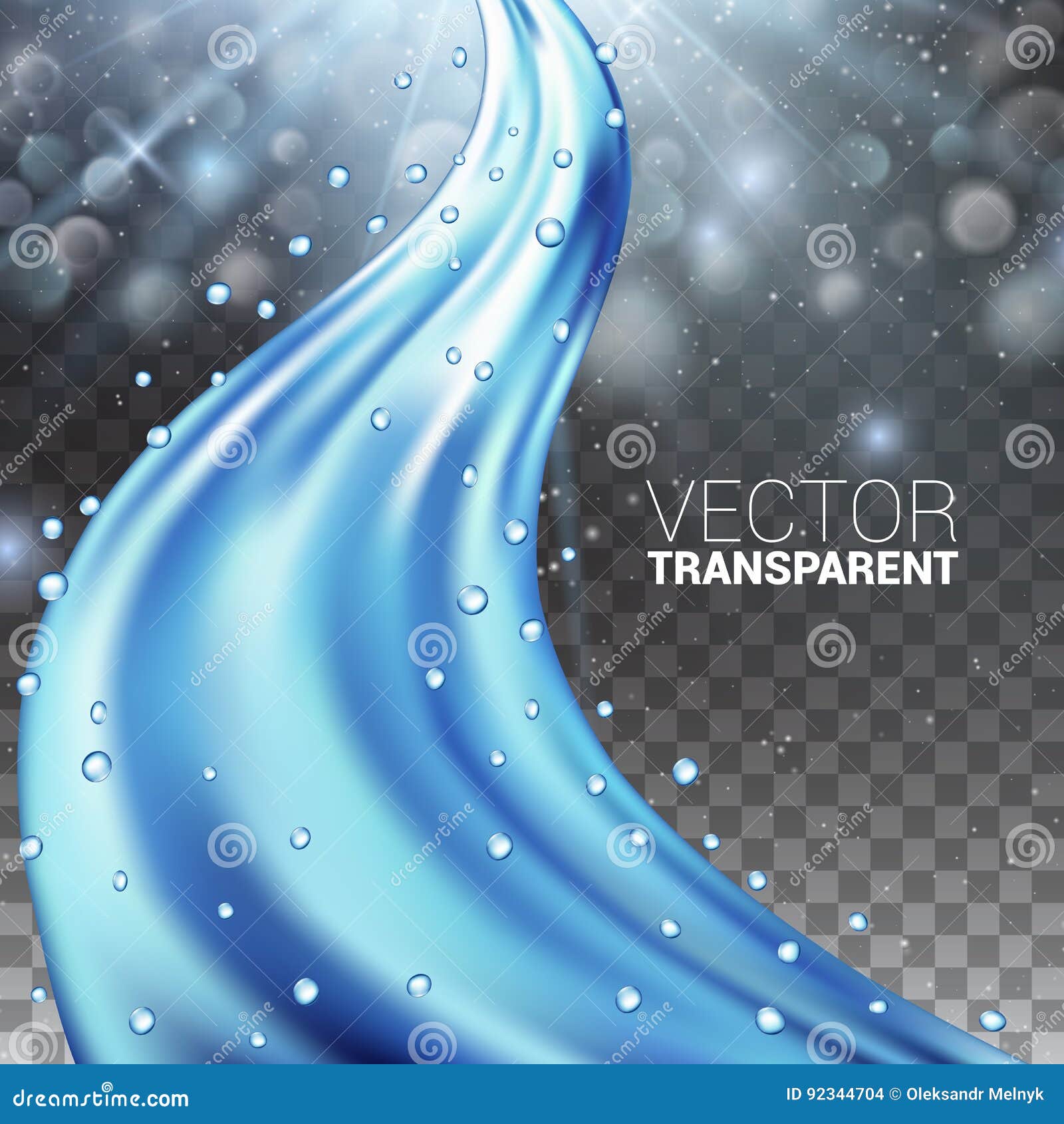 Water Wave. Vector Illustration Transparency Background Realistic ...