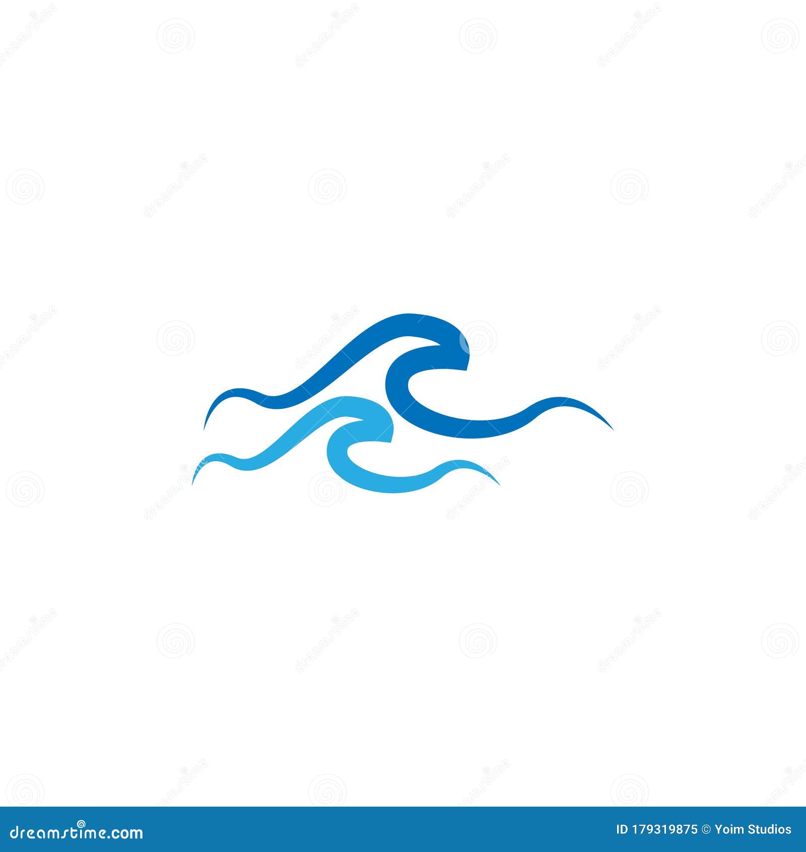 Water Wave Vector Template Illustration Stock Vector - Illustration of ...