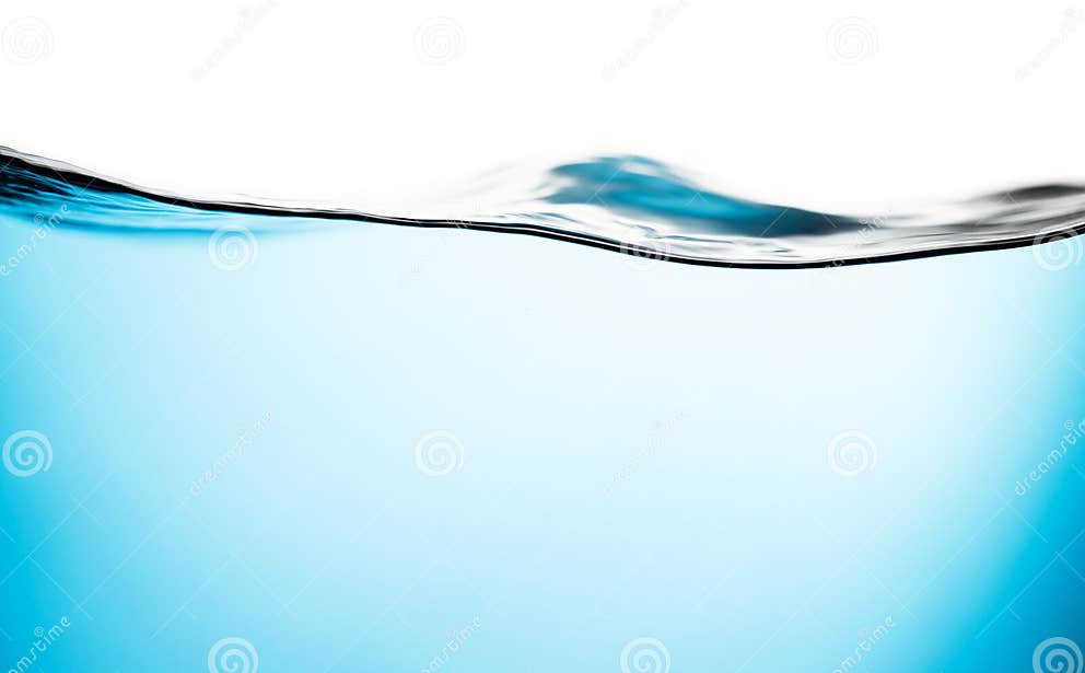 Water Wave on White Background. Pure Water. Under Water Stock Image ...