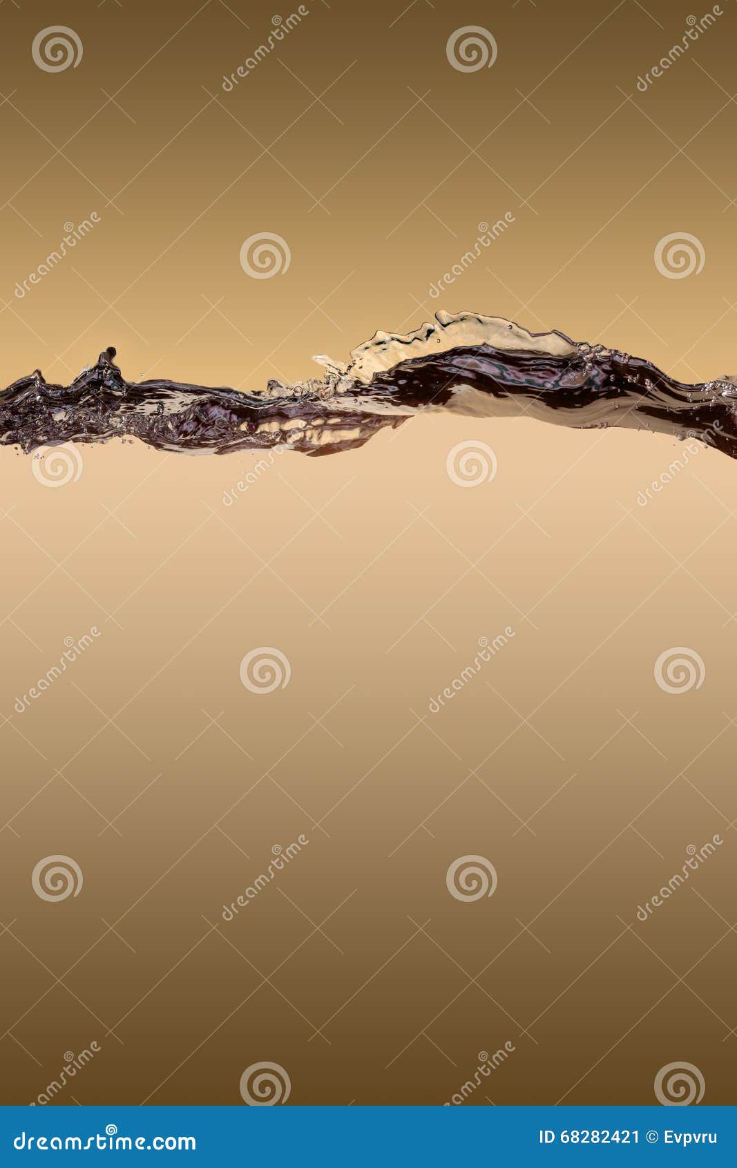 Water Wave on a Yellow Background Stock Illustration - Illustration of ...