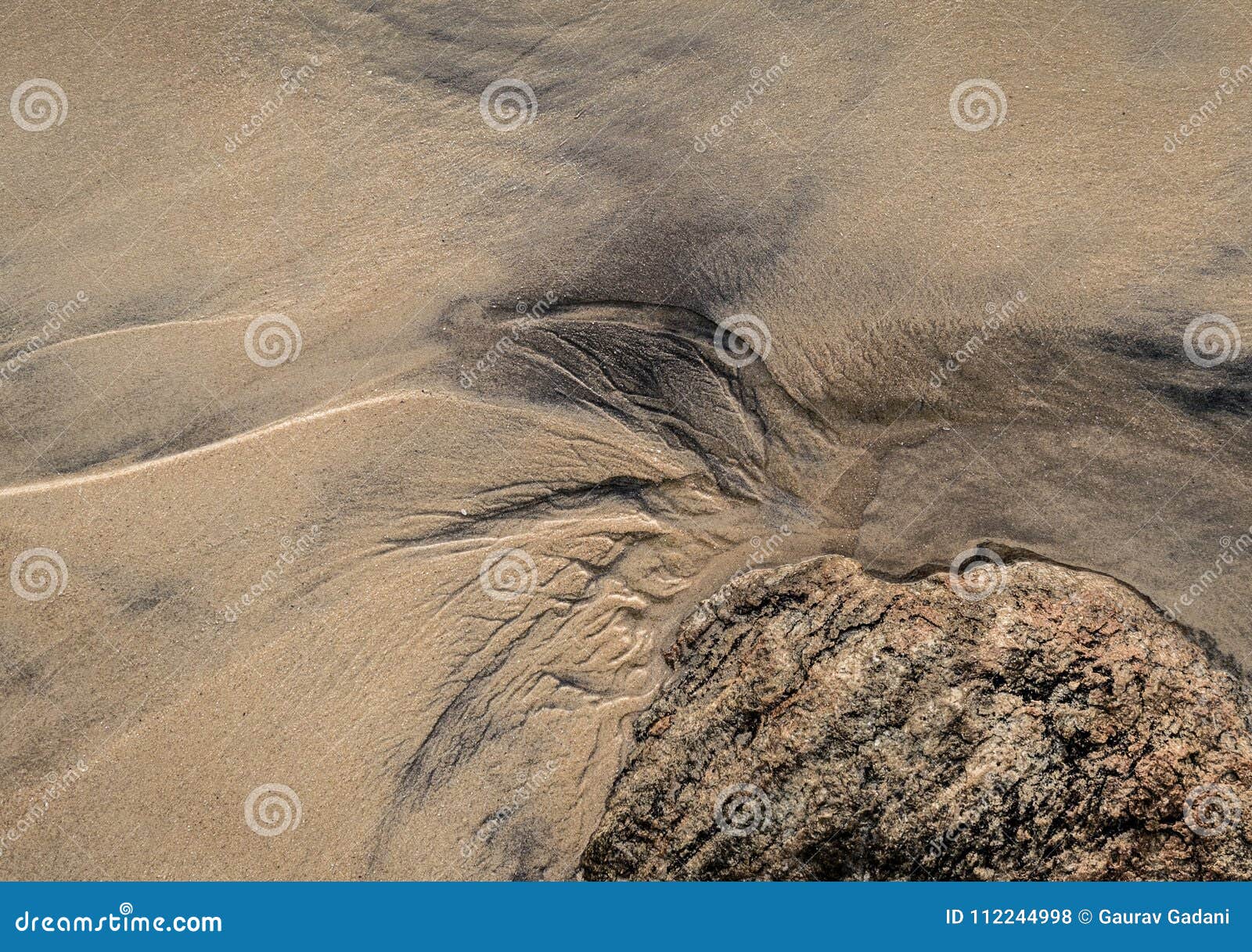 Abstract Pattern on the Beach Sand Stock Photo - Image of arid ...