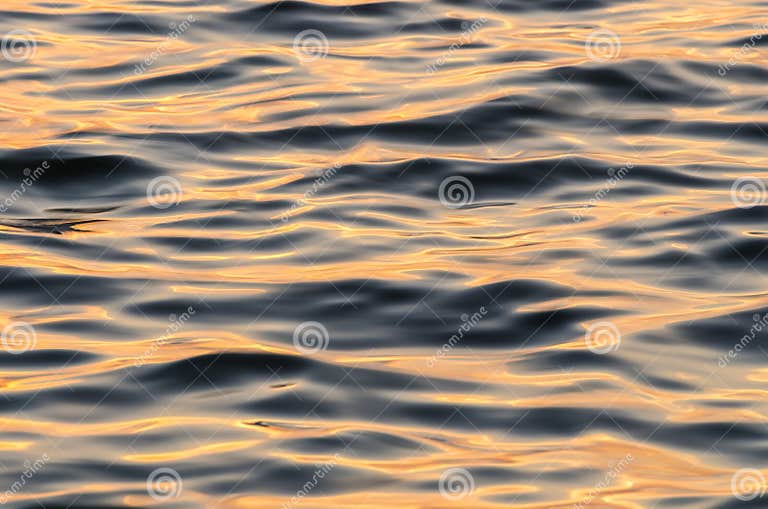 The Water Waves Effect at Sunset Time Stock Photo - Image of ...