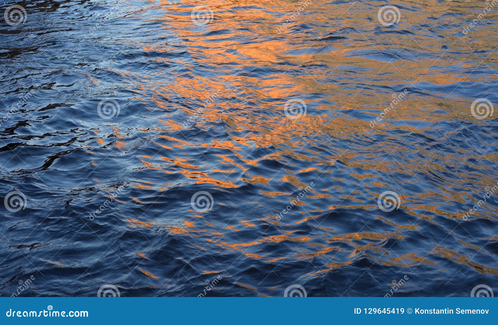 Water with Waves by Evening. Stock Image - Image of season, waves ...