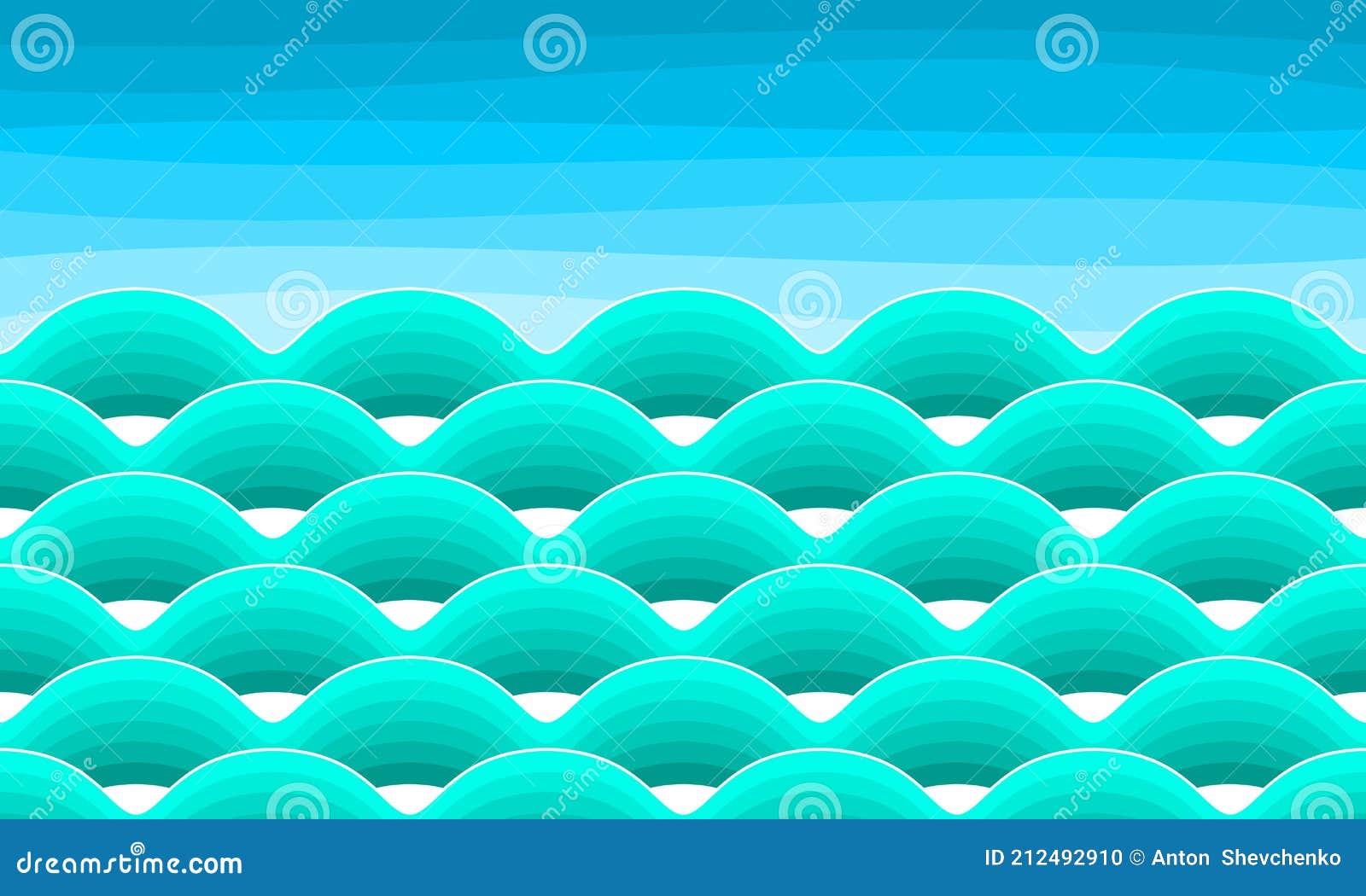 Water Waves Geometric Seamless Repetitive Vector Pattern Texture Stock ...