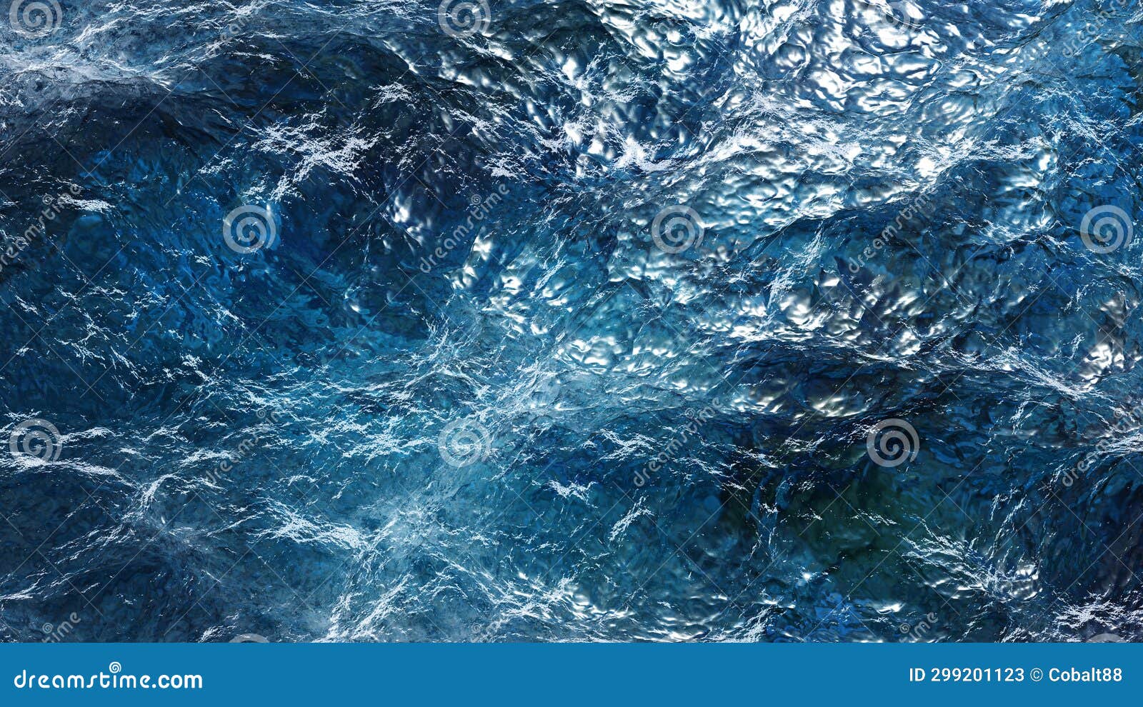 Water Waves Pattern Texture, Rough Sea Waves 3d Illustration Stock ...