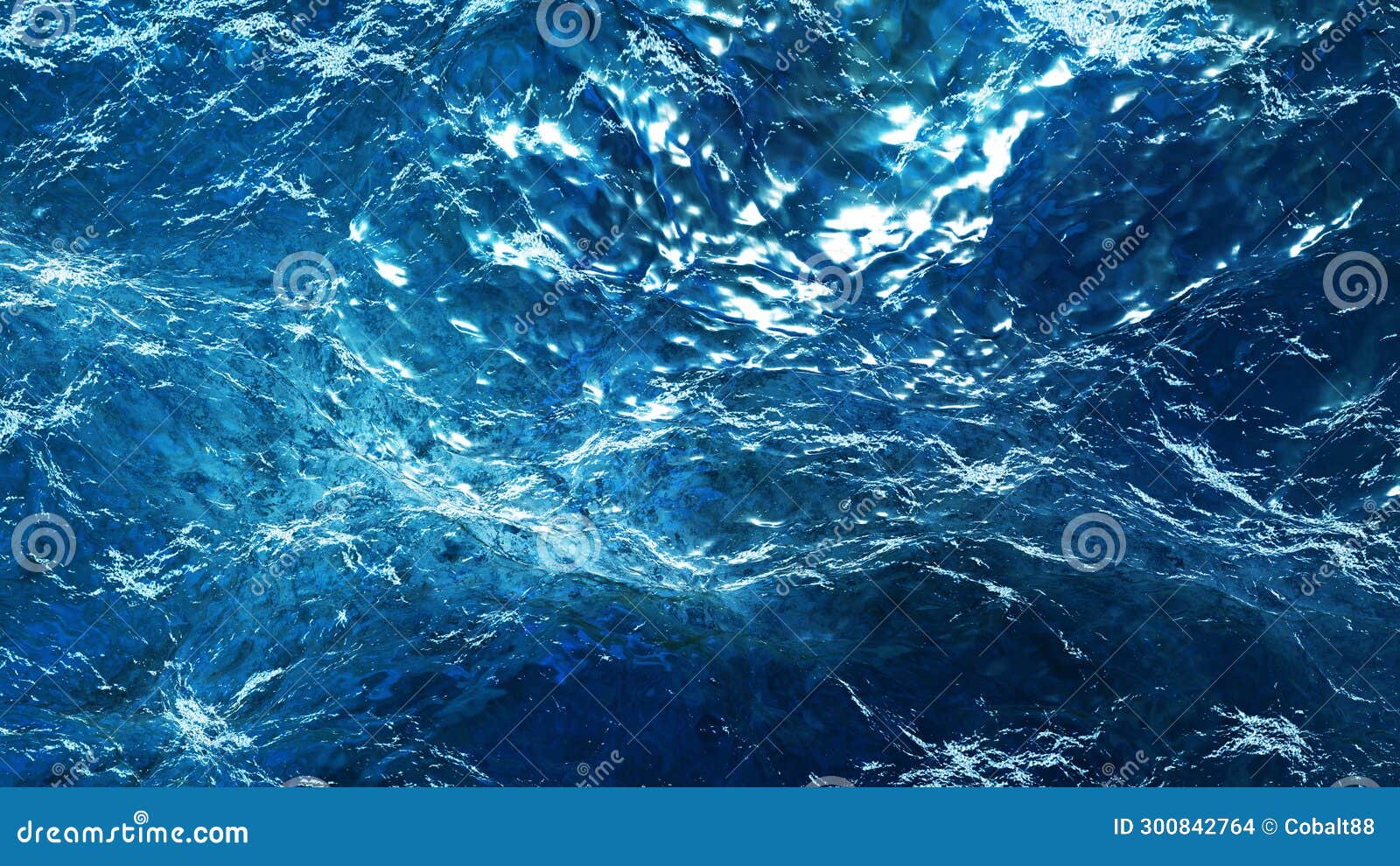 Water Waves Pattern Texture, Rough Sea Waves 3d Illustration Stock ...