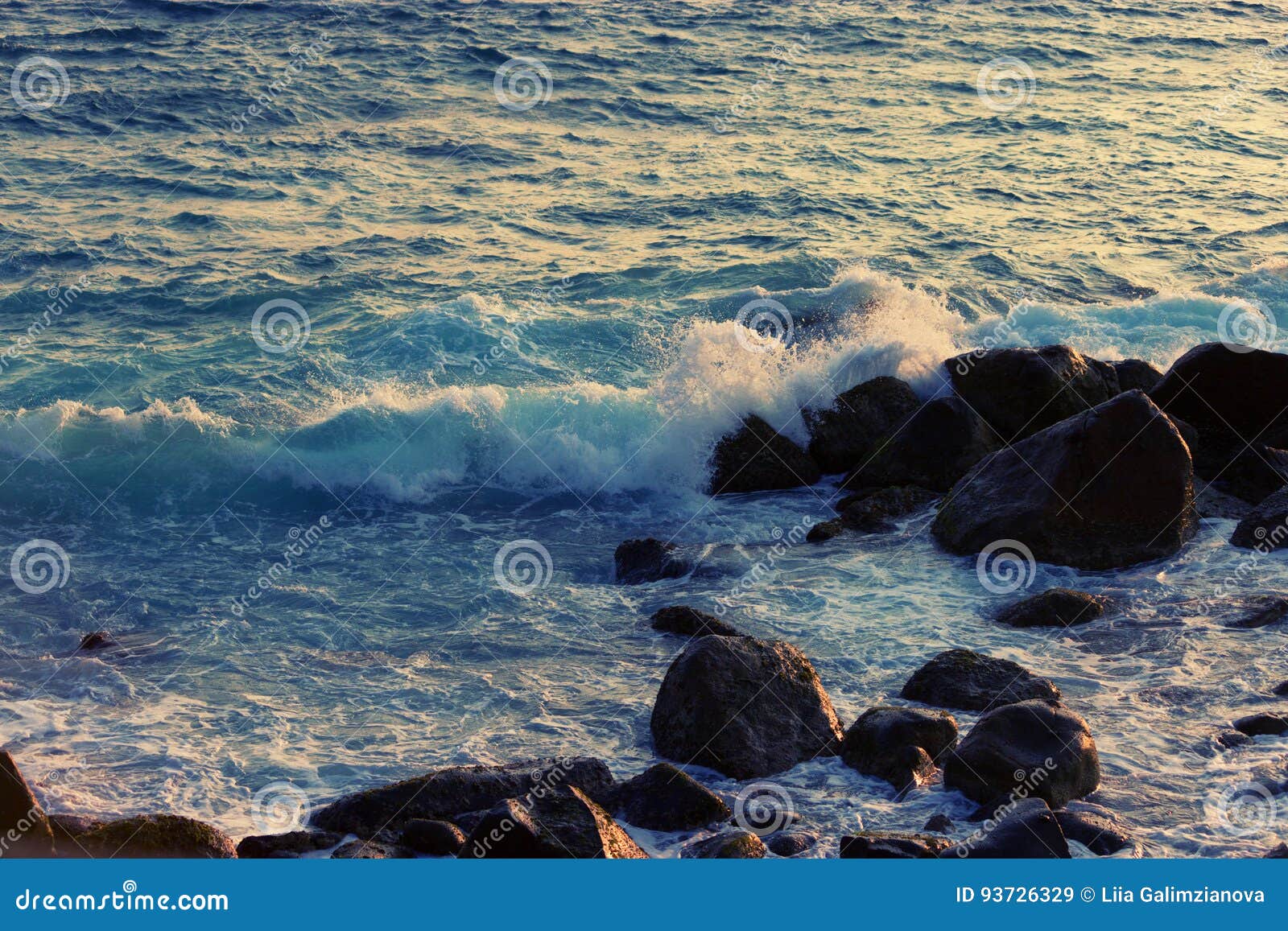 Water, waves and rocks stock image. Image of nature, beauty - 93726329