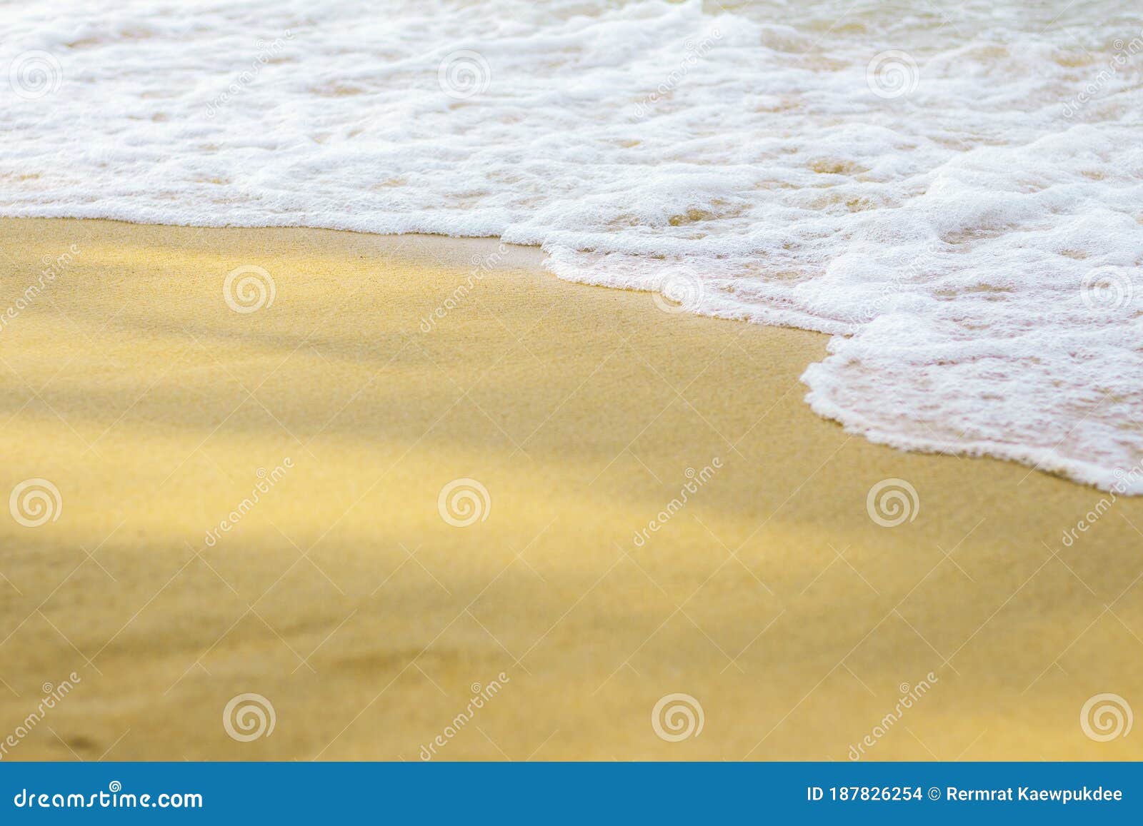 Water waves on sand stock photo. Image of nature, seascape - 187826254